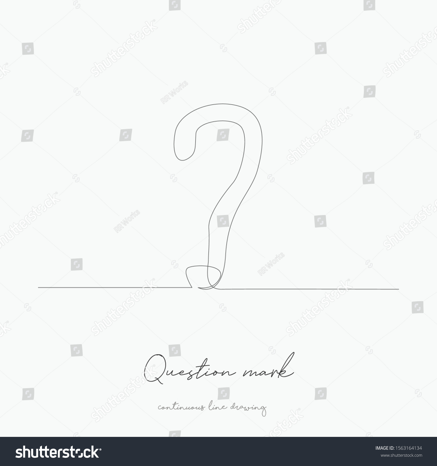 Continuous Line Drawing Question Mark Simple Stock Vector (Royalty Free ...