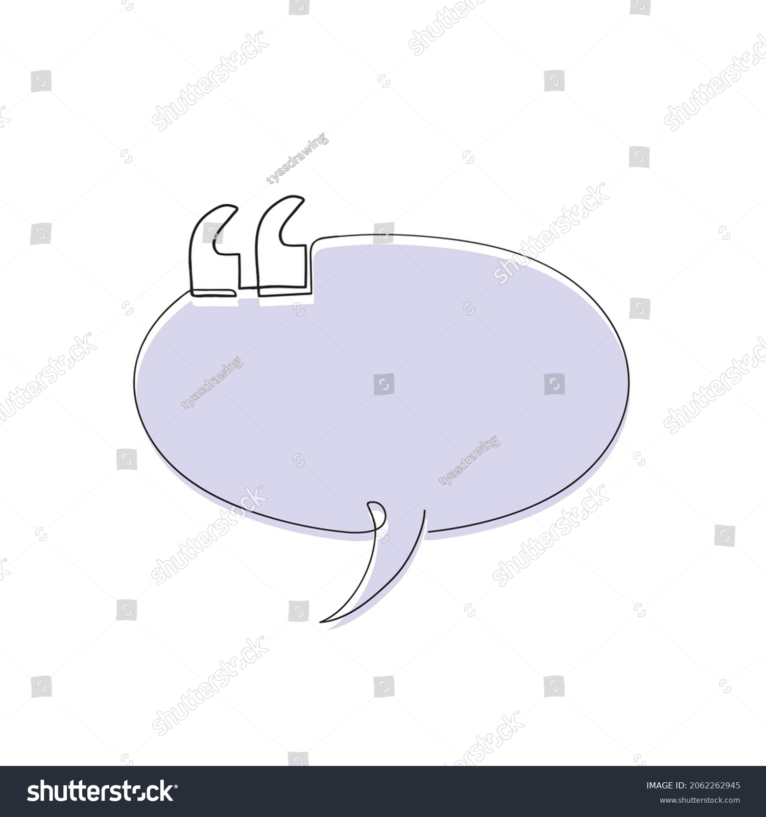Continuous Line Drawing Quote Boxes Illustration Stock Vector (Royalty ...
