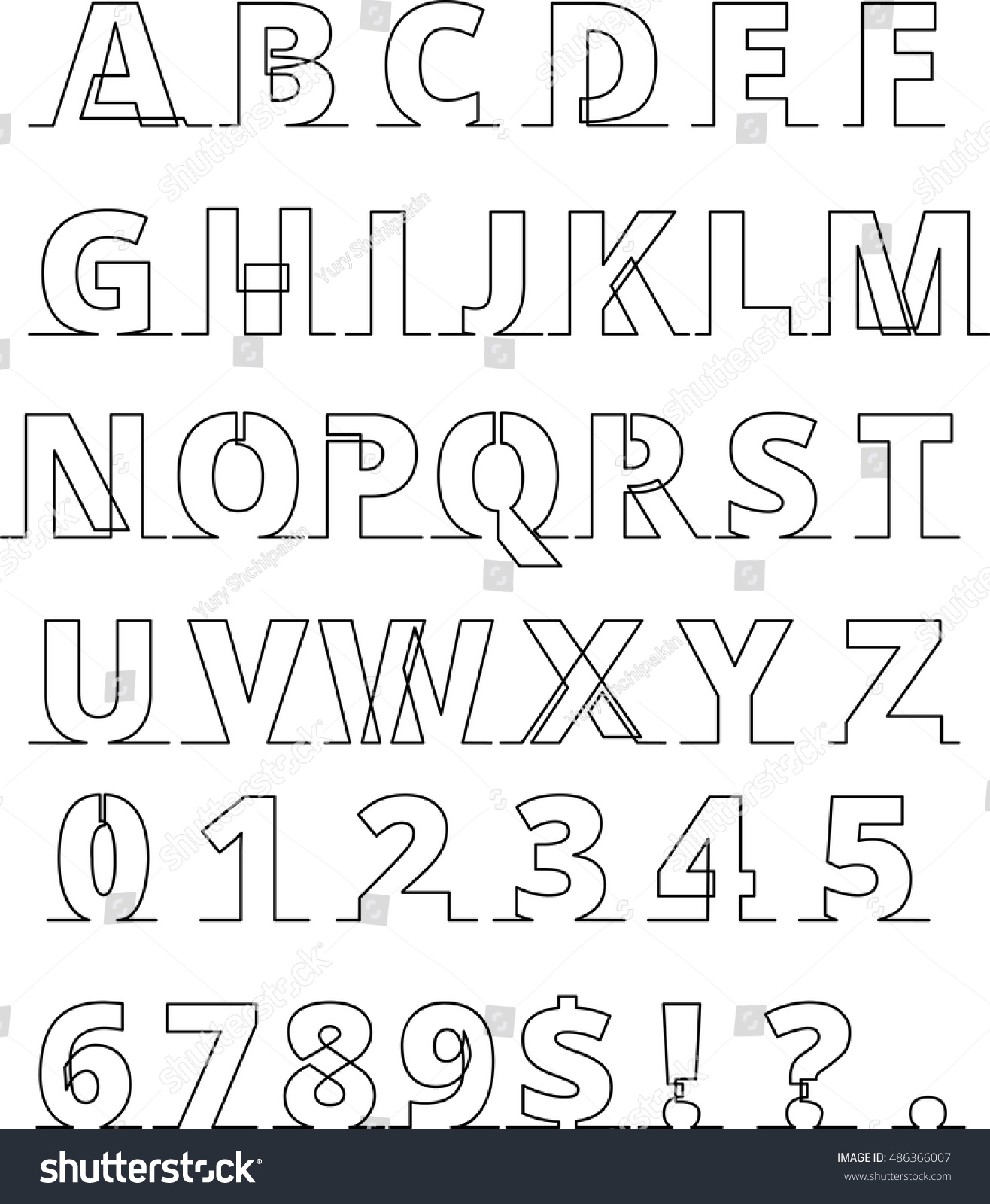 3.050 Continuous line drawing font Bilder, Stockfotos und ...
