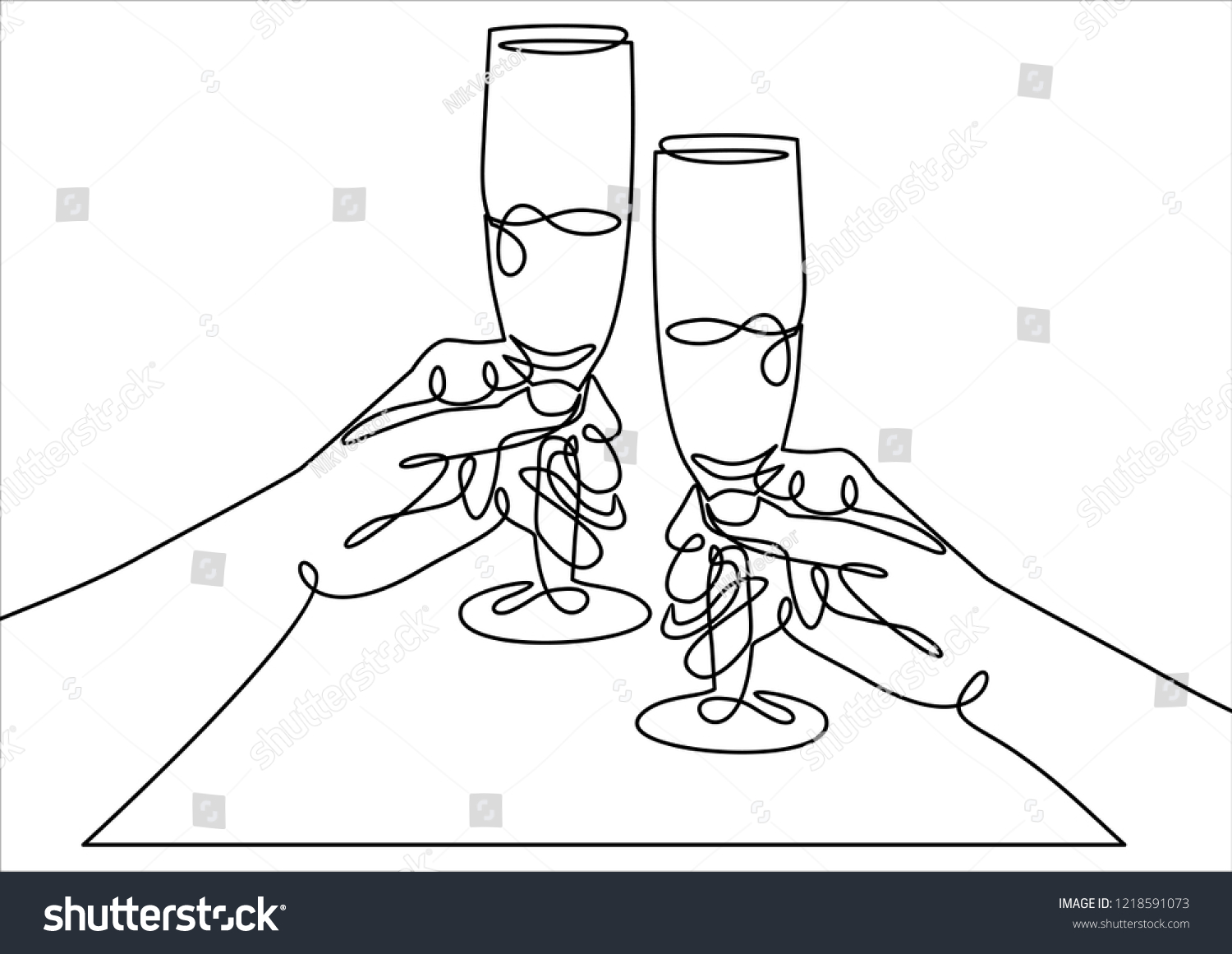 Vektor Stok Continuous One Line Drawing Hands Cheering (Tanpa Royalti ... Vektor Stok Continuous One Line Drawing Hands Cheering (Tanpa Royalti ...