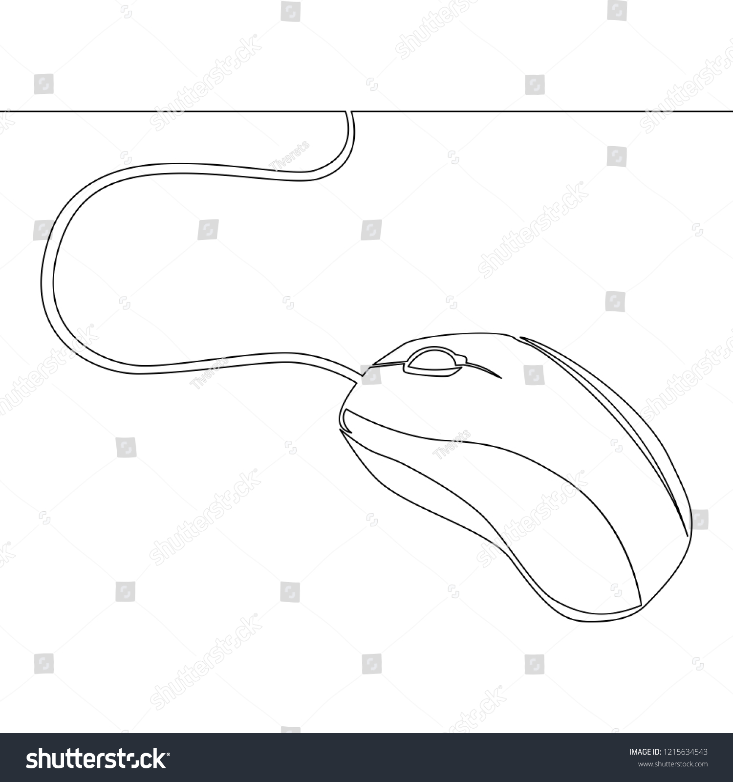 Continuous One Line Drawing Isolated Vector Stock Vector (Royalty Free ...