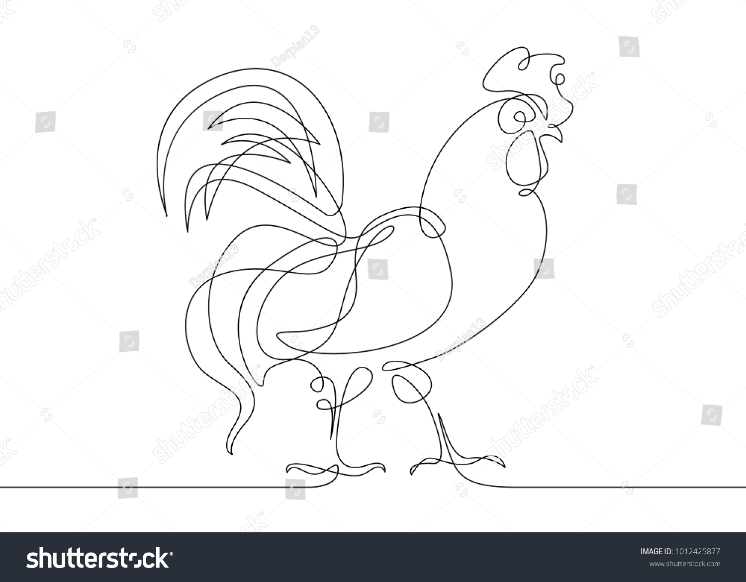 3,578 Black white rooster line drawings Images, Stock Photos & Vectors ...