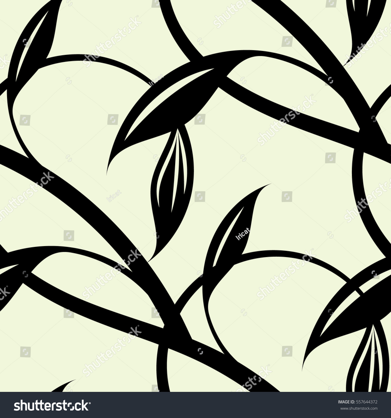 Continuous Pattern Intertwining Black Vines Vector: vector de stock ...