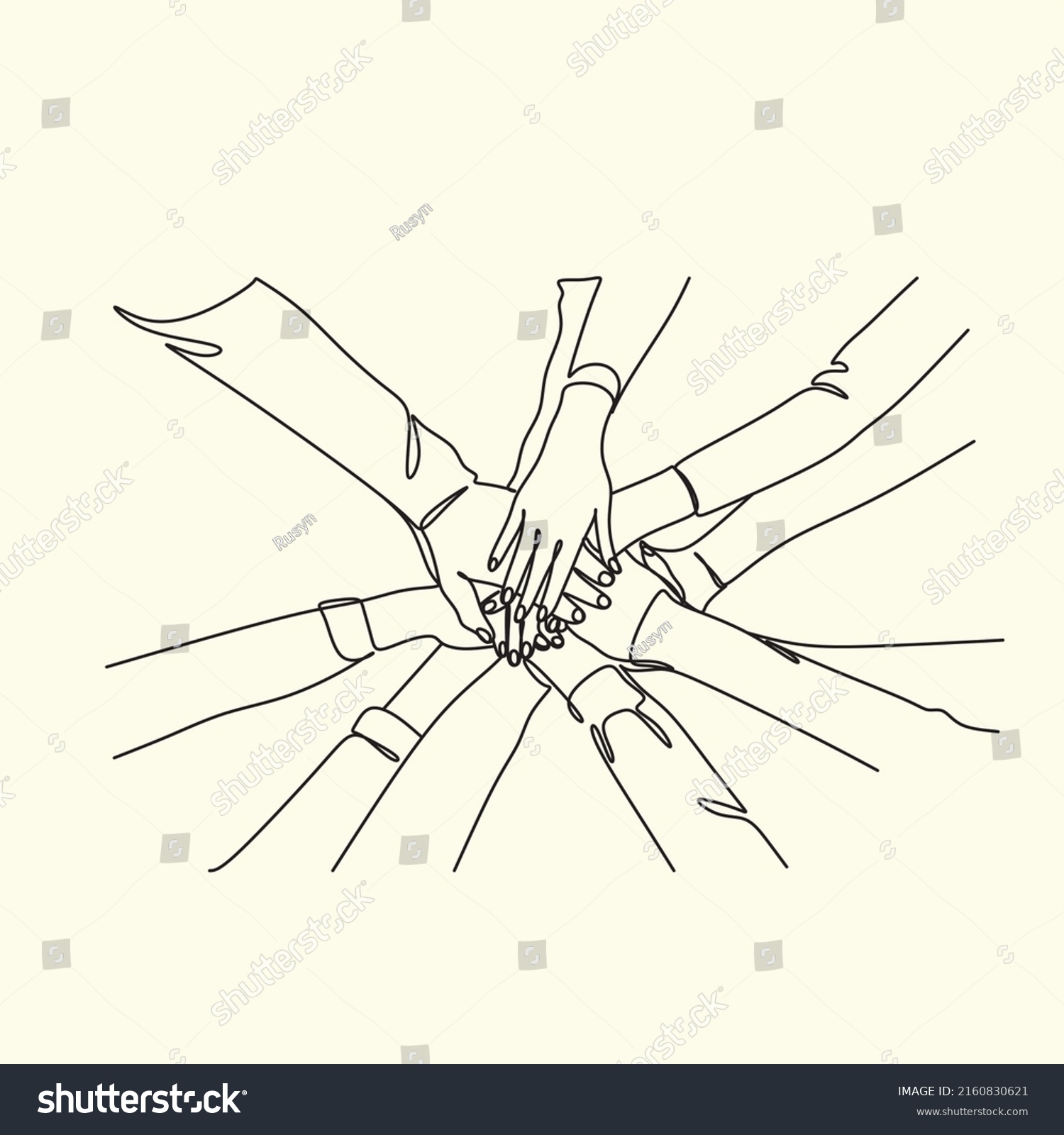 Continuous Single Line Vector Handshake Illustration Stock Vector ...