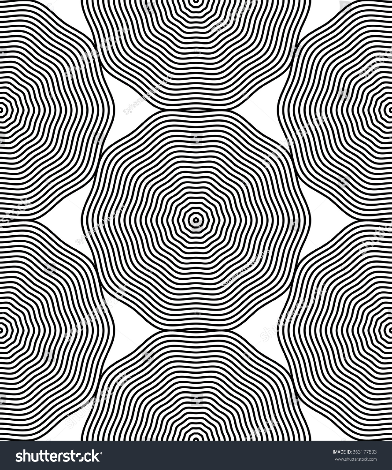 Continuous Vector Pattern Black Graphic Lines Stock Vector (Royalty ...