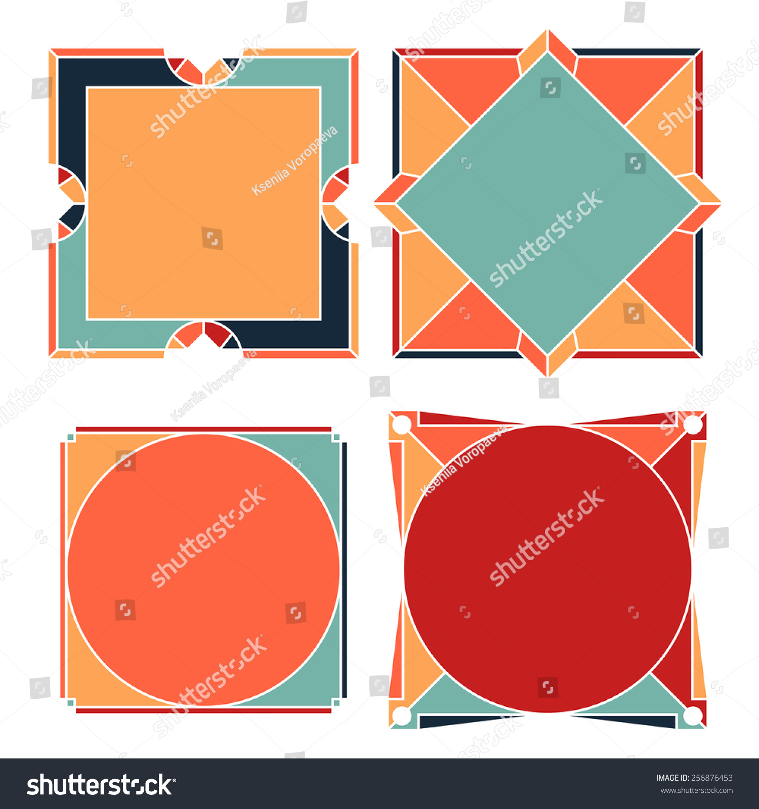 Contour Label Minimalist Includes 4 Labels Stock Vector (Royalty Free ...