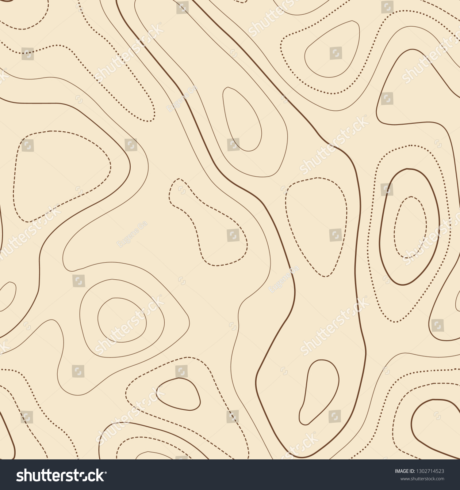 Contour Lines Seamless Design Lively Tileable Stock Vector (Royalty ...