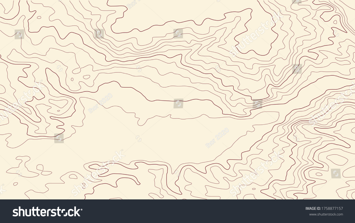 Contour Topographic Map Geographic Grid Map Stock Vector (Royalty Free ...