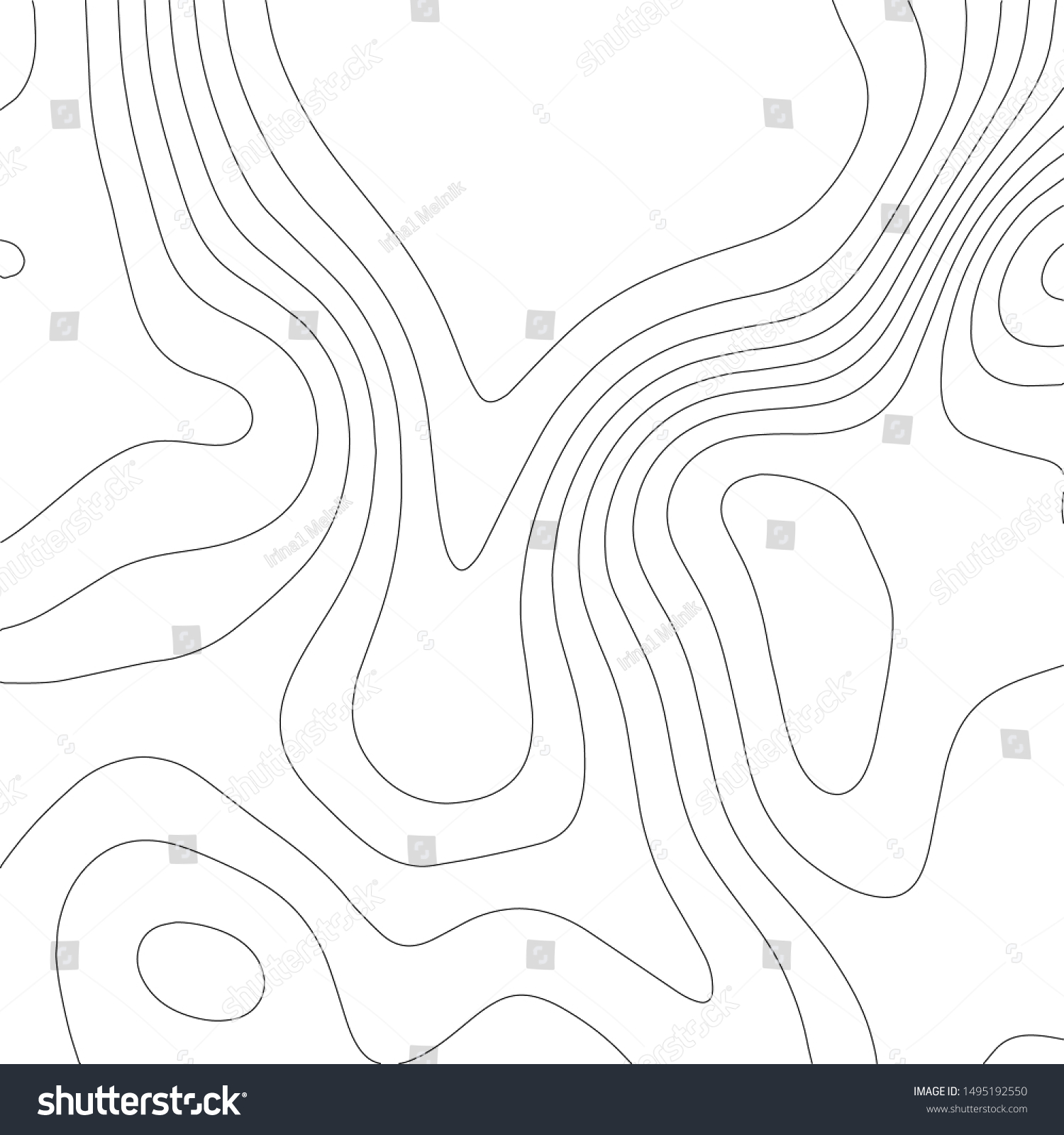 Contour Vector Illustration Abstract Topographic Map Stock Vector ...