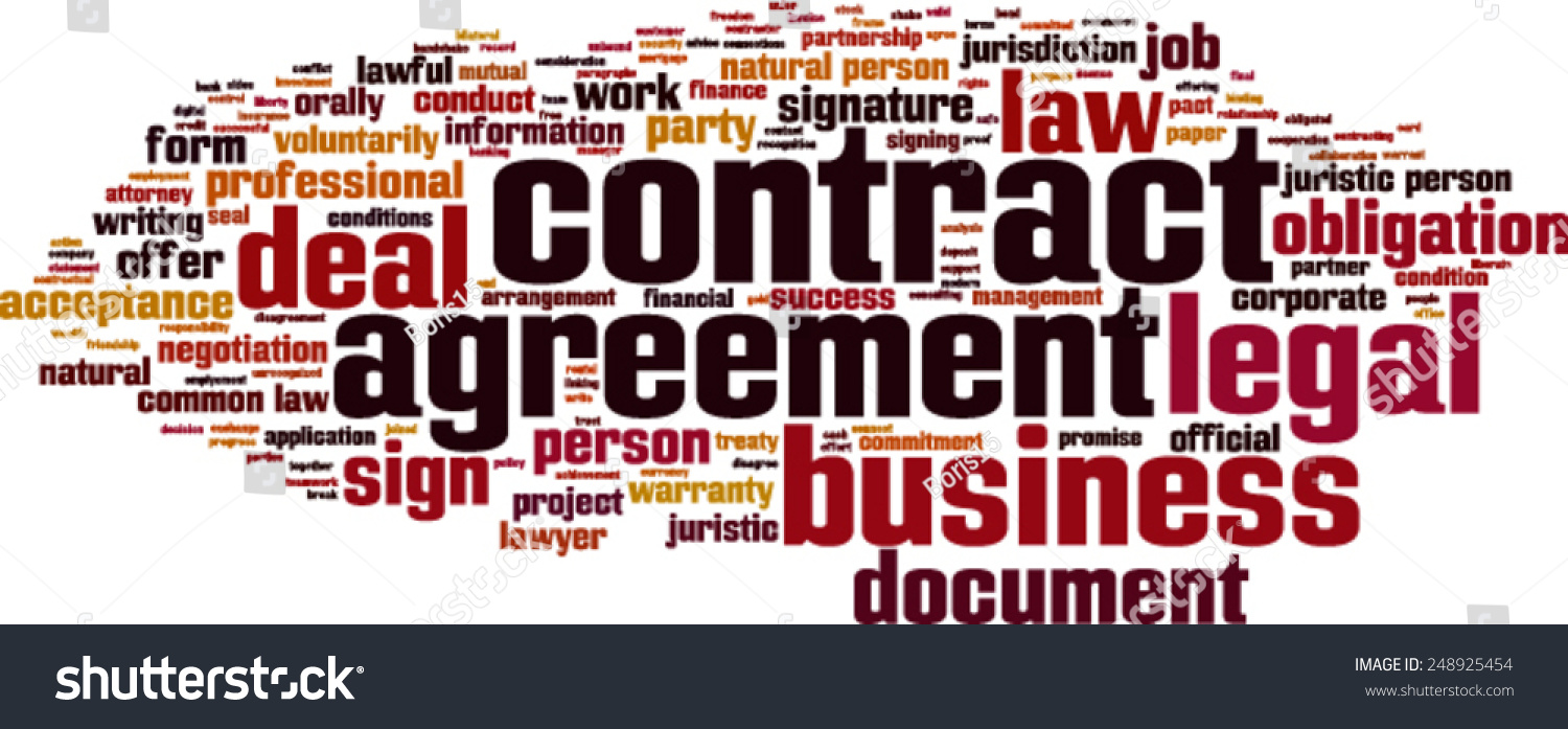 Contract Word Cloud Concept Vector Illustration Stock Vector (Royalty ...