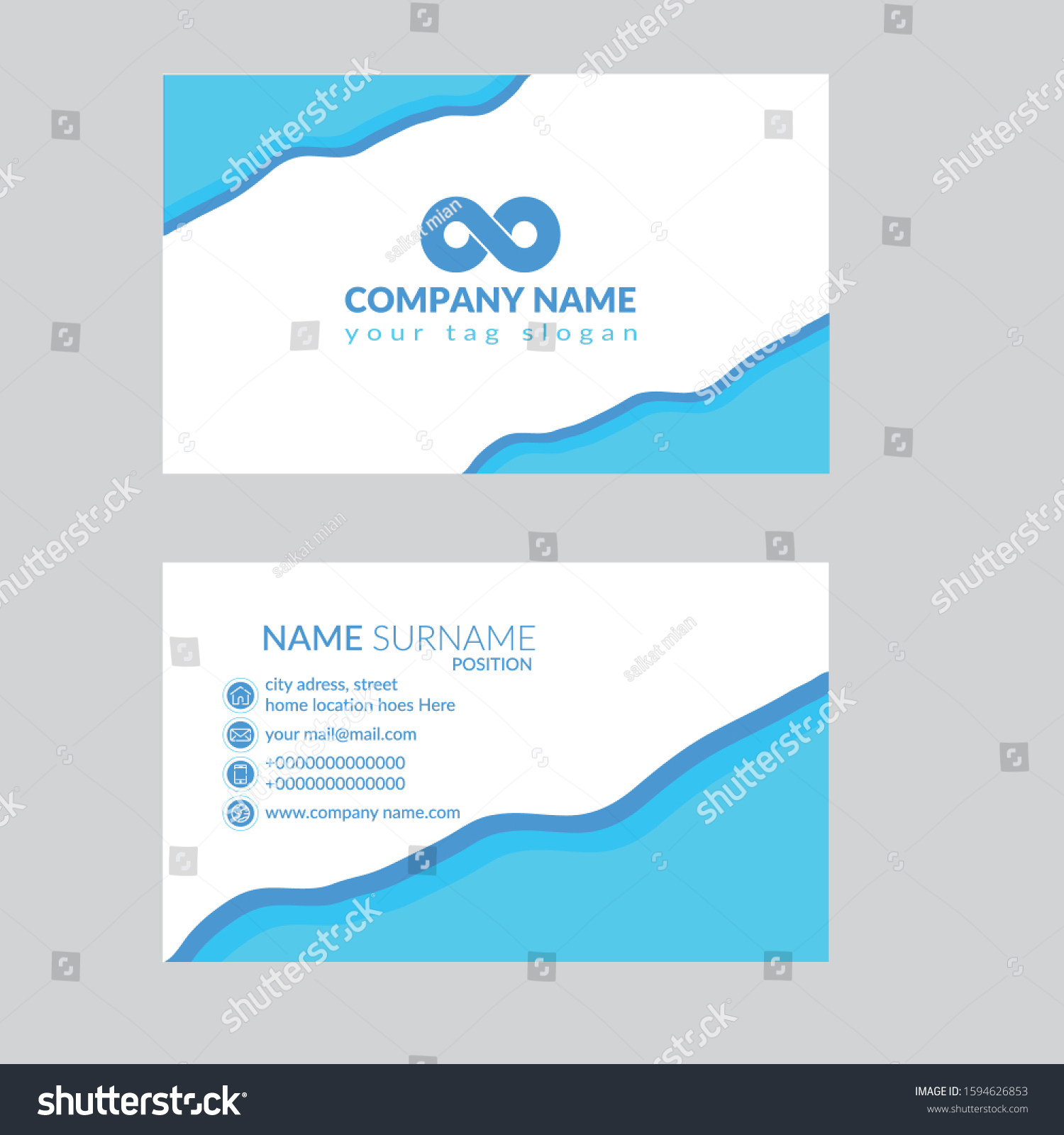 Contraction Business Card Design Vector Stock Vector (Royalty Free ...