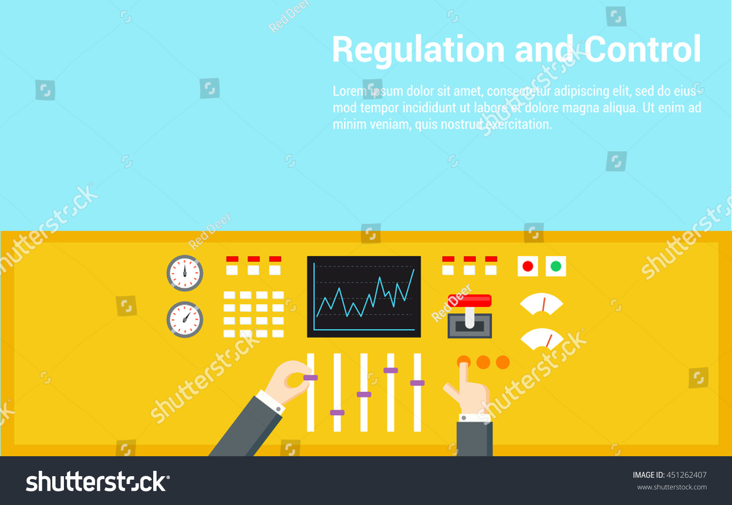 Control Support Concept Hands Operated Control Stock Vector (Royalty ...