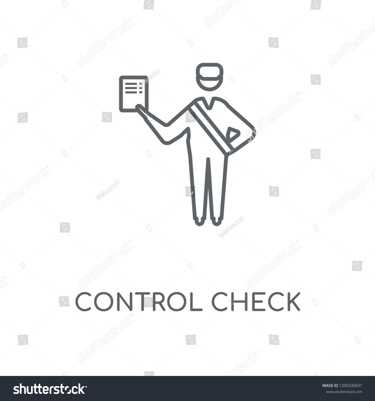 Control Check Linear Icon Control Check Stock Vector (Royalty Free ...