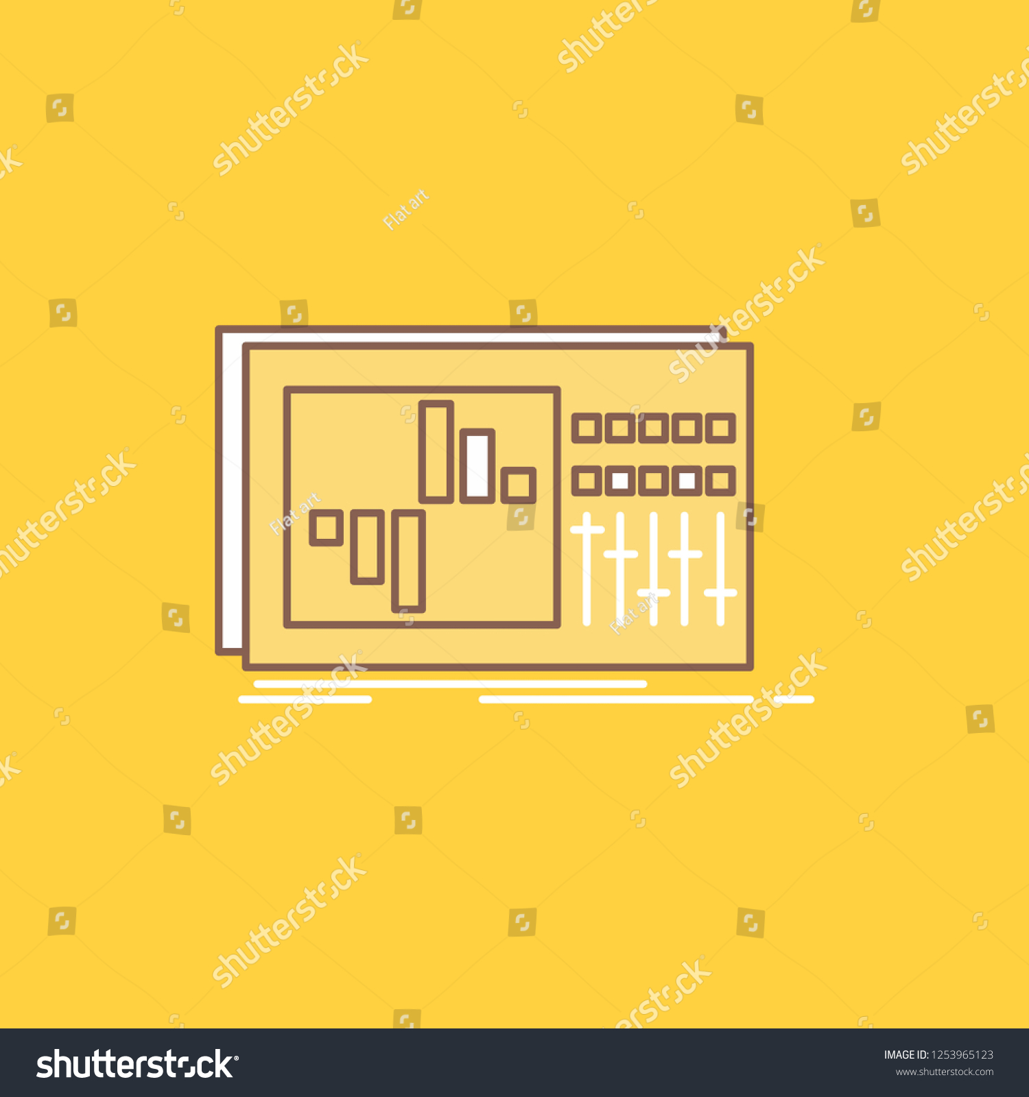Control Equalizer Equalization Sound Studio Flat Stock Vector (Royalty Free) 1253965123