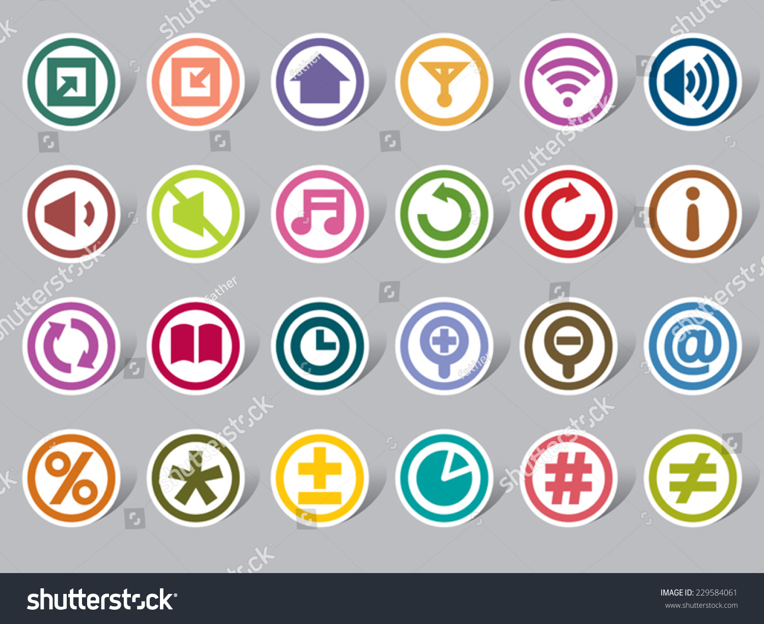 Control Panel Color Icon Label Stock Vector (Royalty Free) 229584061 ...