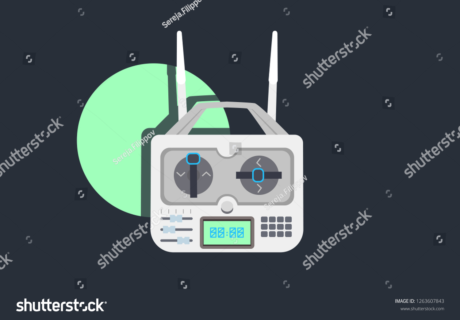Control Panel Drones Vector Art On Stock Vector (Royalty Free ...