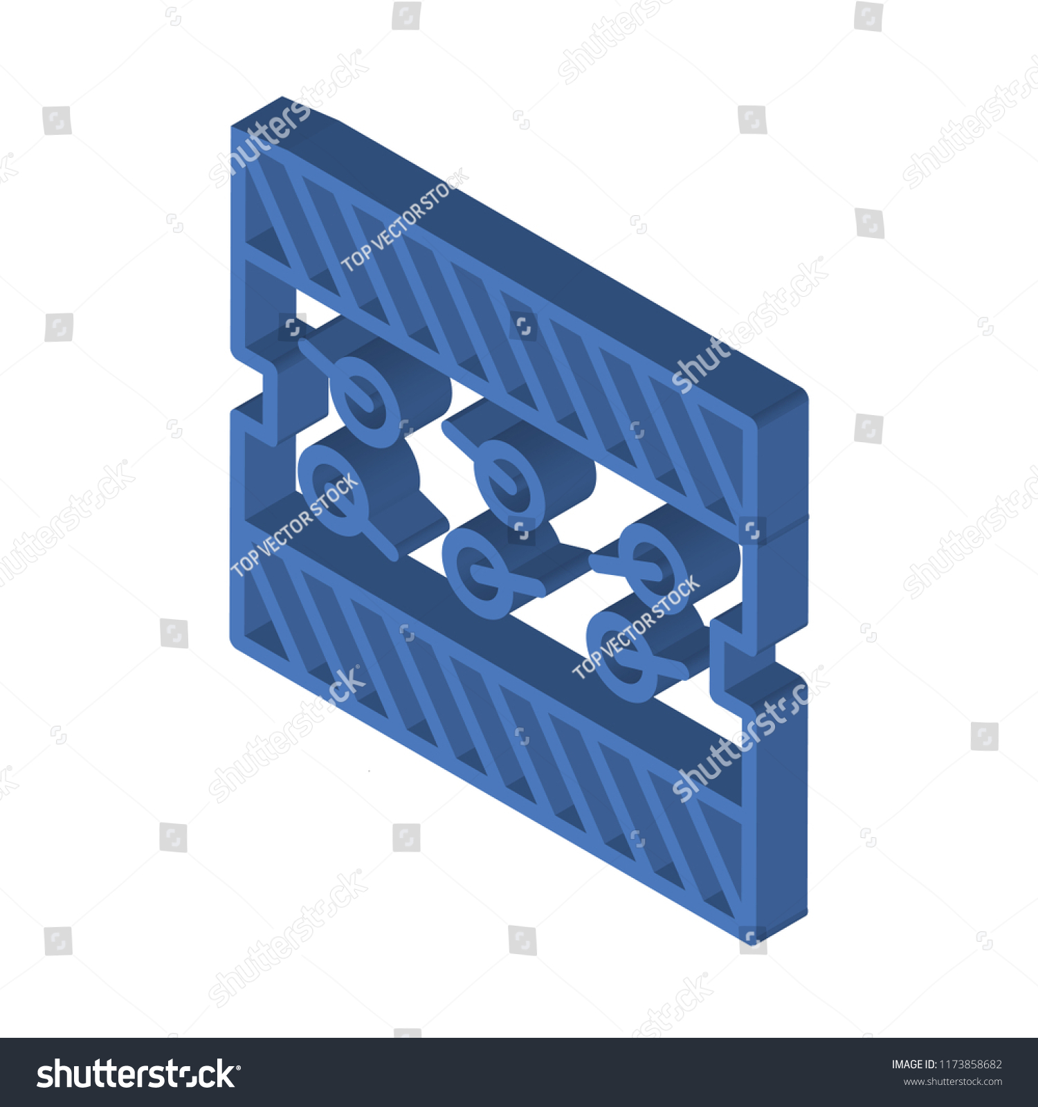 Control Panel Isometric Left Top View Stock Vector (Royalty Free ...