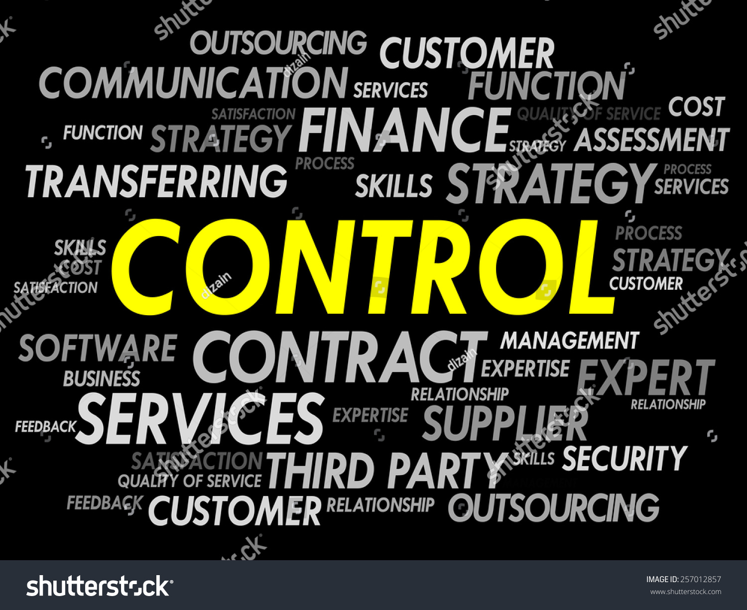 Control Word Cloud Business Concept Stock Vector (Royalty Free ...