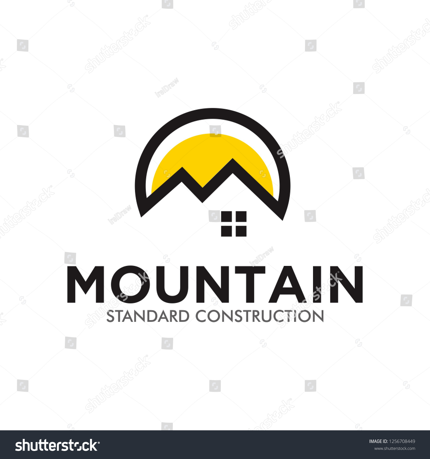 Contruction Logo Design Inspiration Stock Vector (Royalty Free) 1256708449