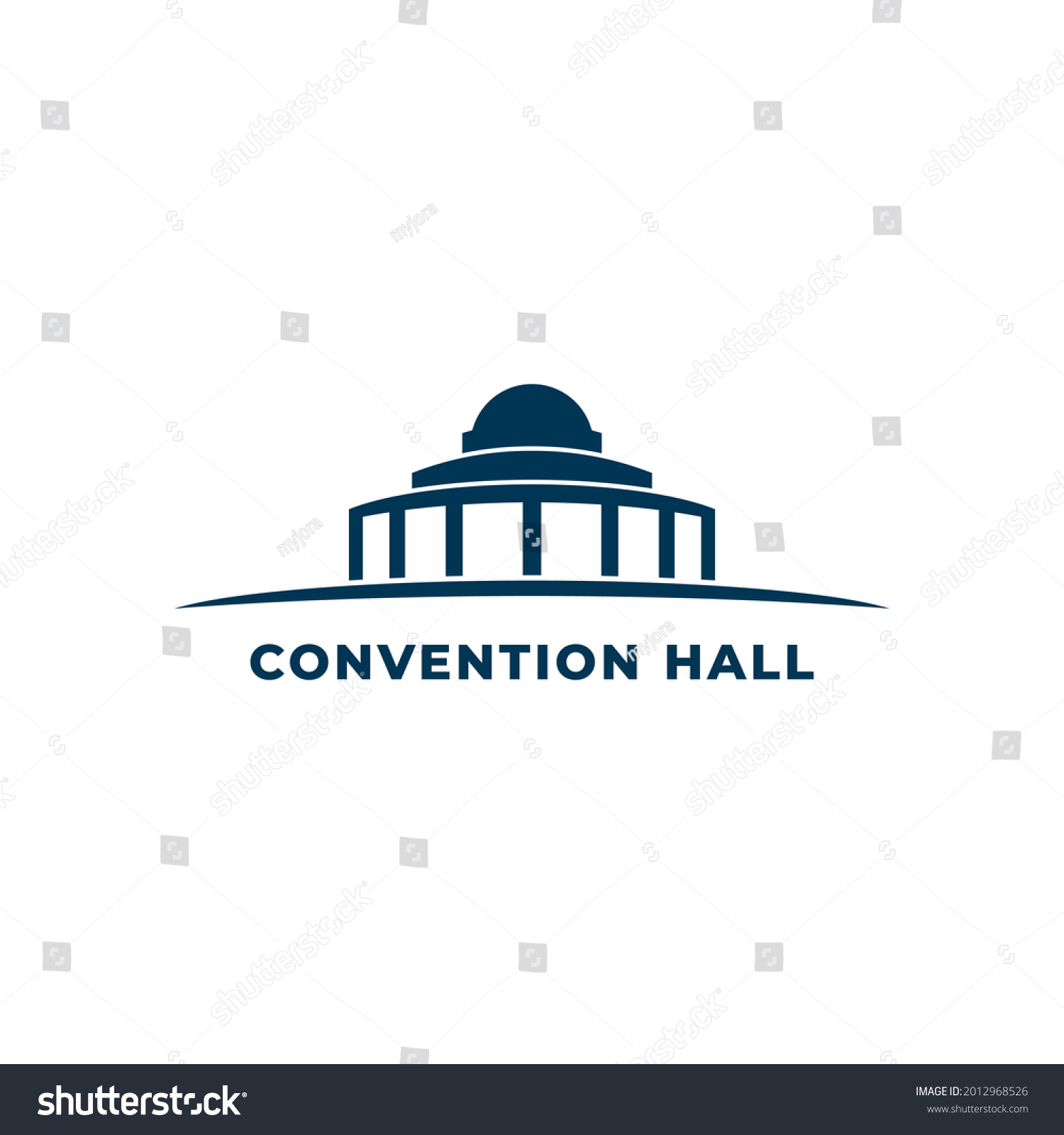 Convention Hall Silhouette Vector Image Logo: เวกเตอร์สต็อก (ปลอดค่า ...