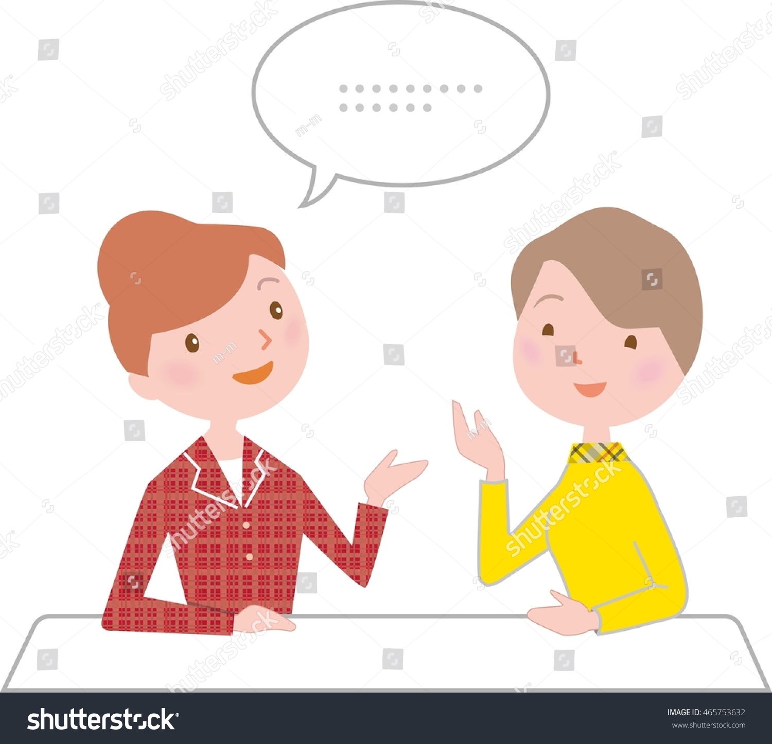 Conversation Stock Vector (Royalty Free) 465753632 | Shutterstock
