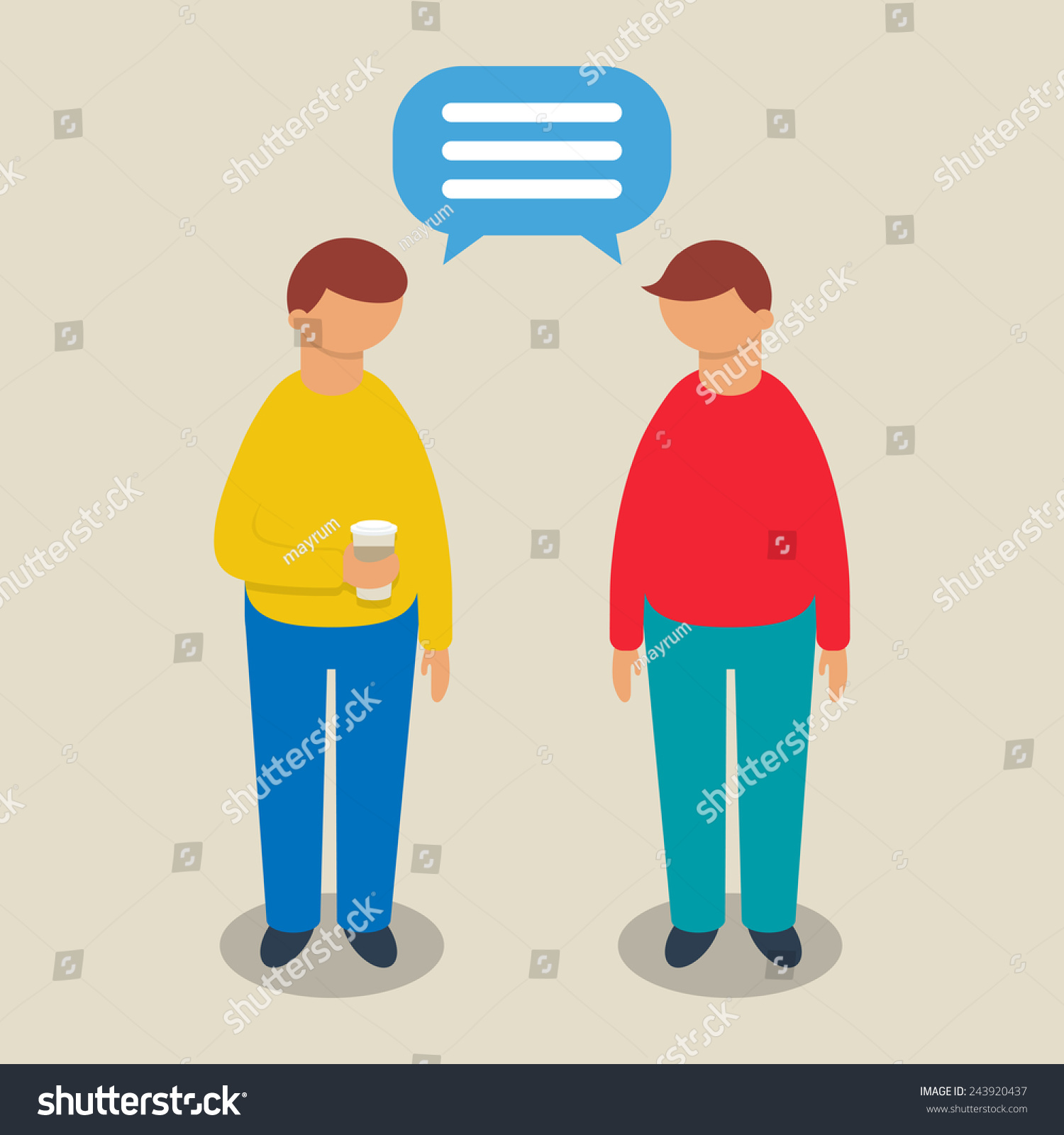 Conversation Between Two Men Vector Illustration Stock Vector (Royalty ... Conversation Between Two Men Vector Illustration Stock Vector (Royalty ...