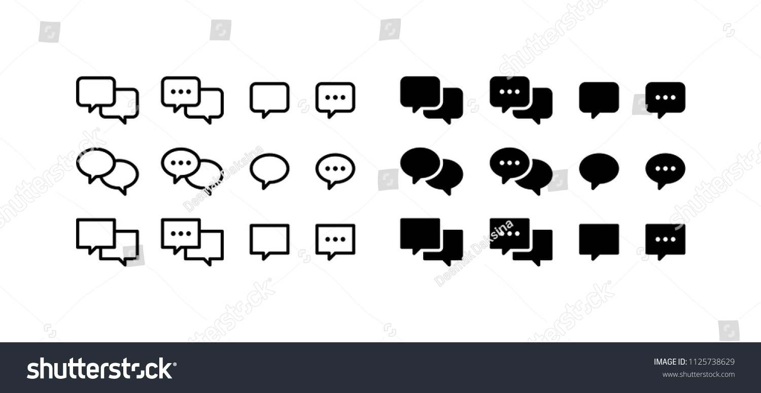 Conversation Icon Design Symbol Vector Chat Stock Vector (Royalty Free ...