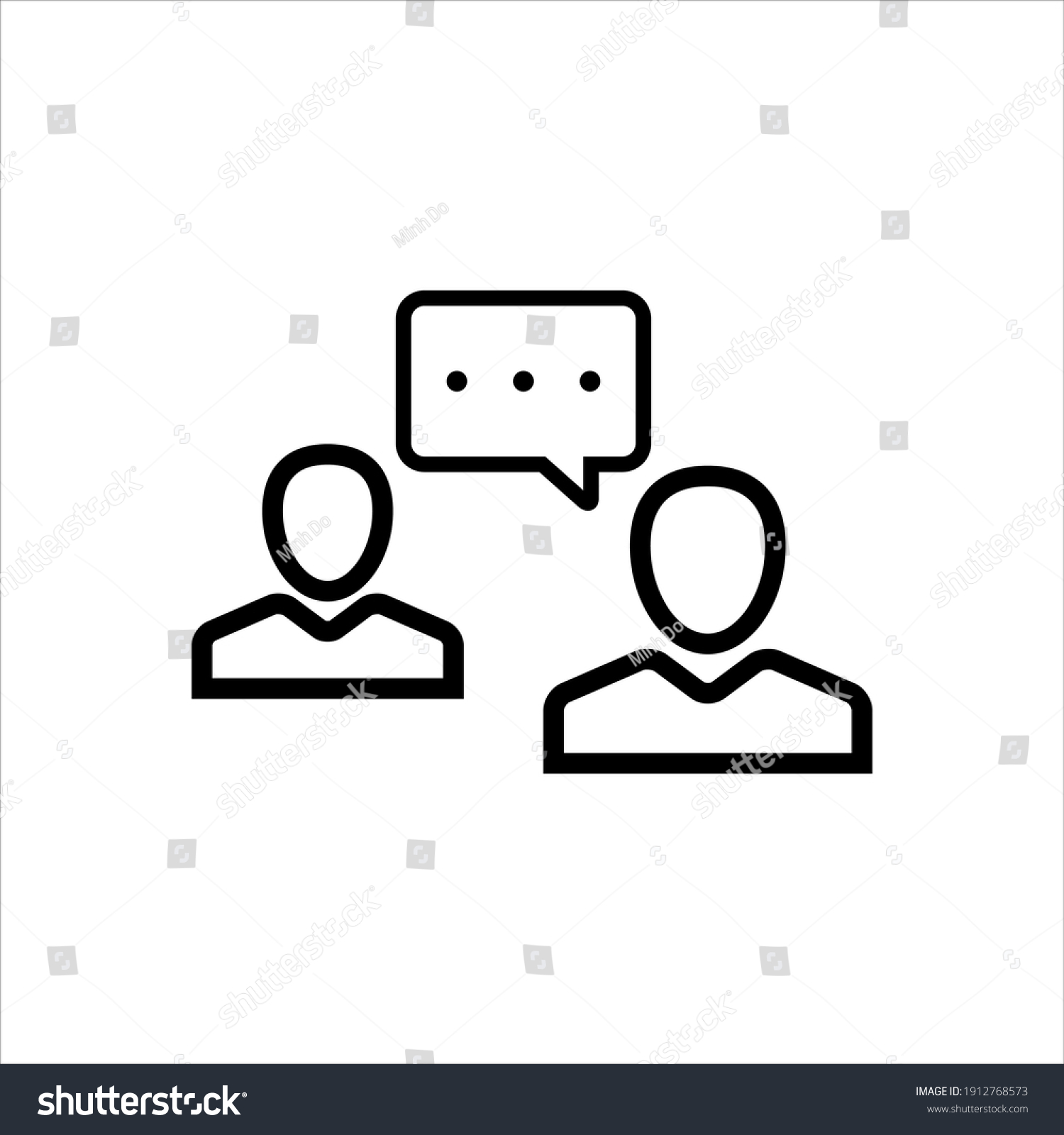 Conversation Icon On White Background Stock Vector (Royalty Free ...