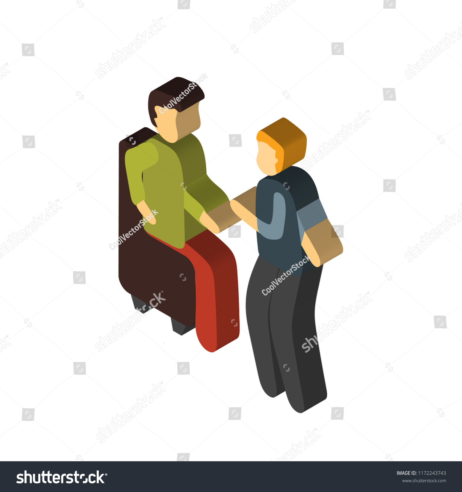 Conversation Isometric Left Top View 3d Stock Vector (Royalty Free ...