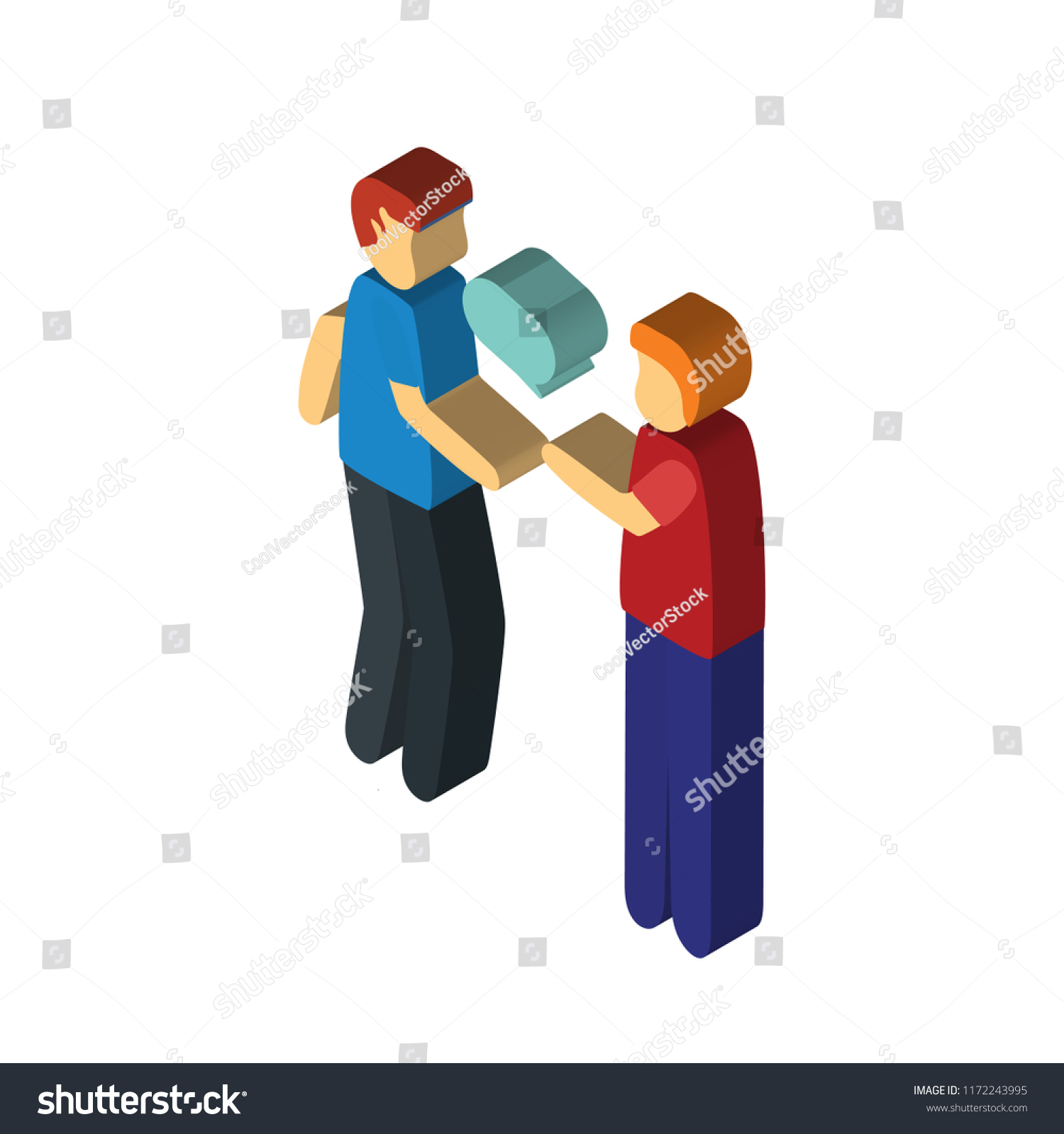 Conversation Isometric Left Top View 3d Stock Vector (Royalty Free ...