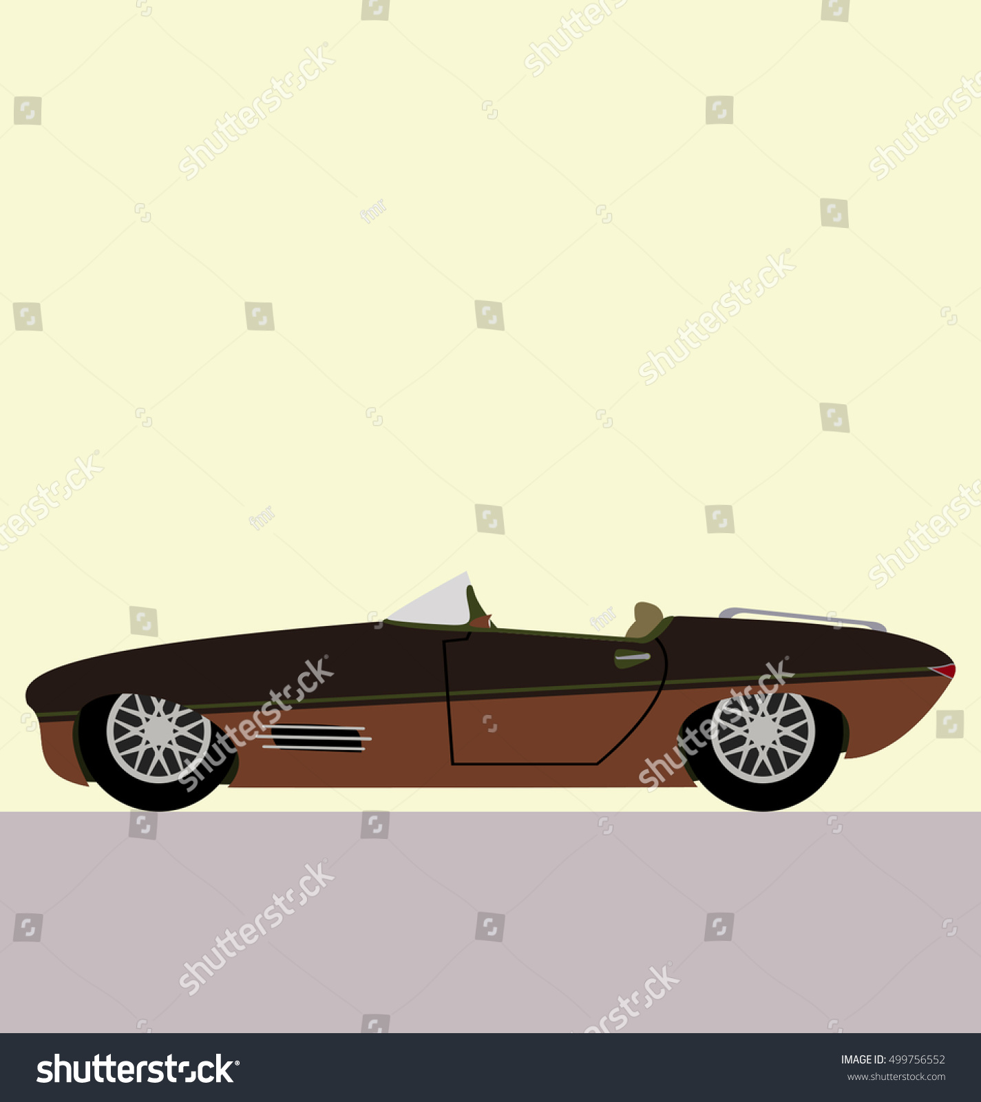Convertible Modern Car Side View Vector Stock Vector (Royalty Free ...