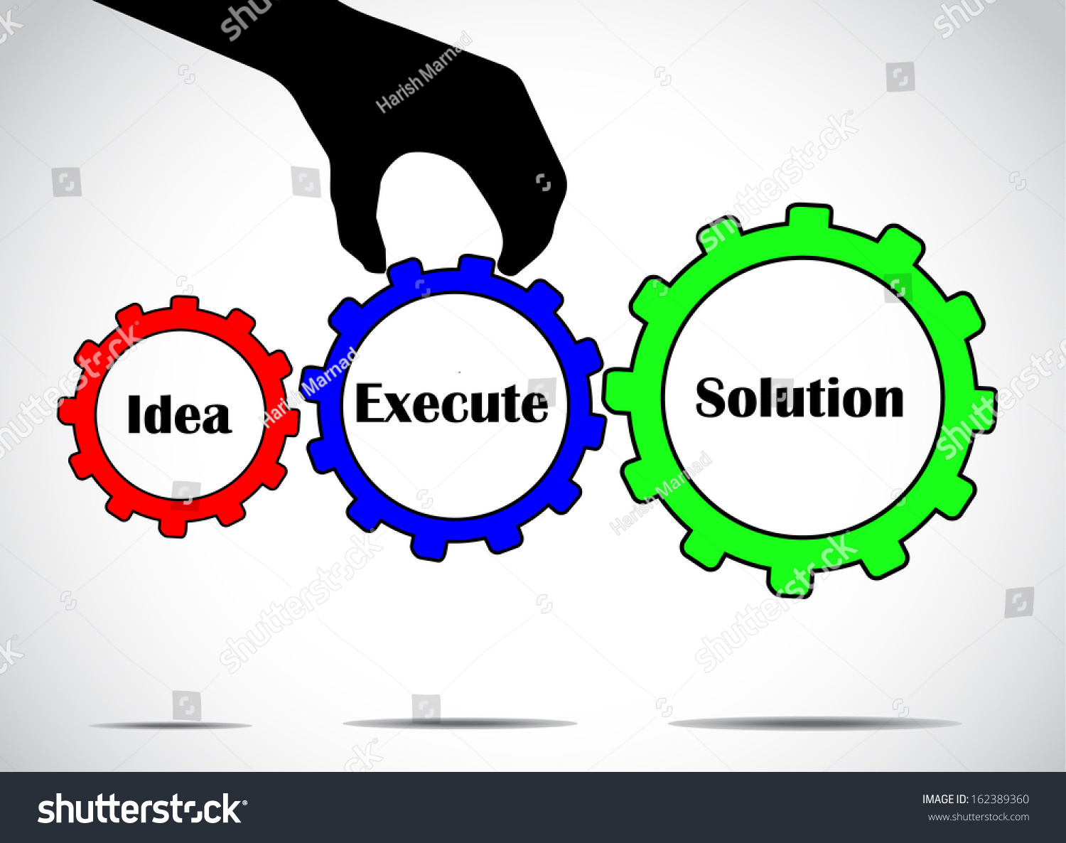 Converting Idea Into Solution By Executing Stock Vector (Royalty Free ...