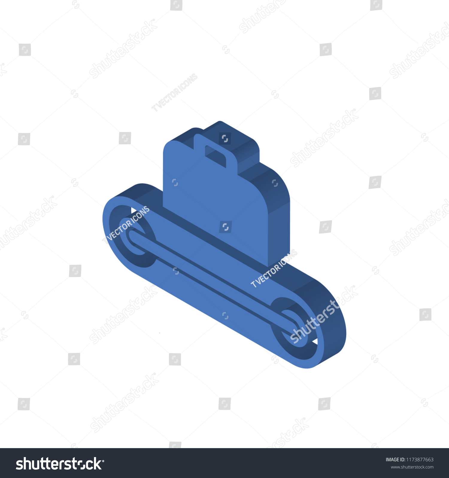 Conveyor Isometric Left Top View 3d Stock Vector (Royalty Free ...
