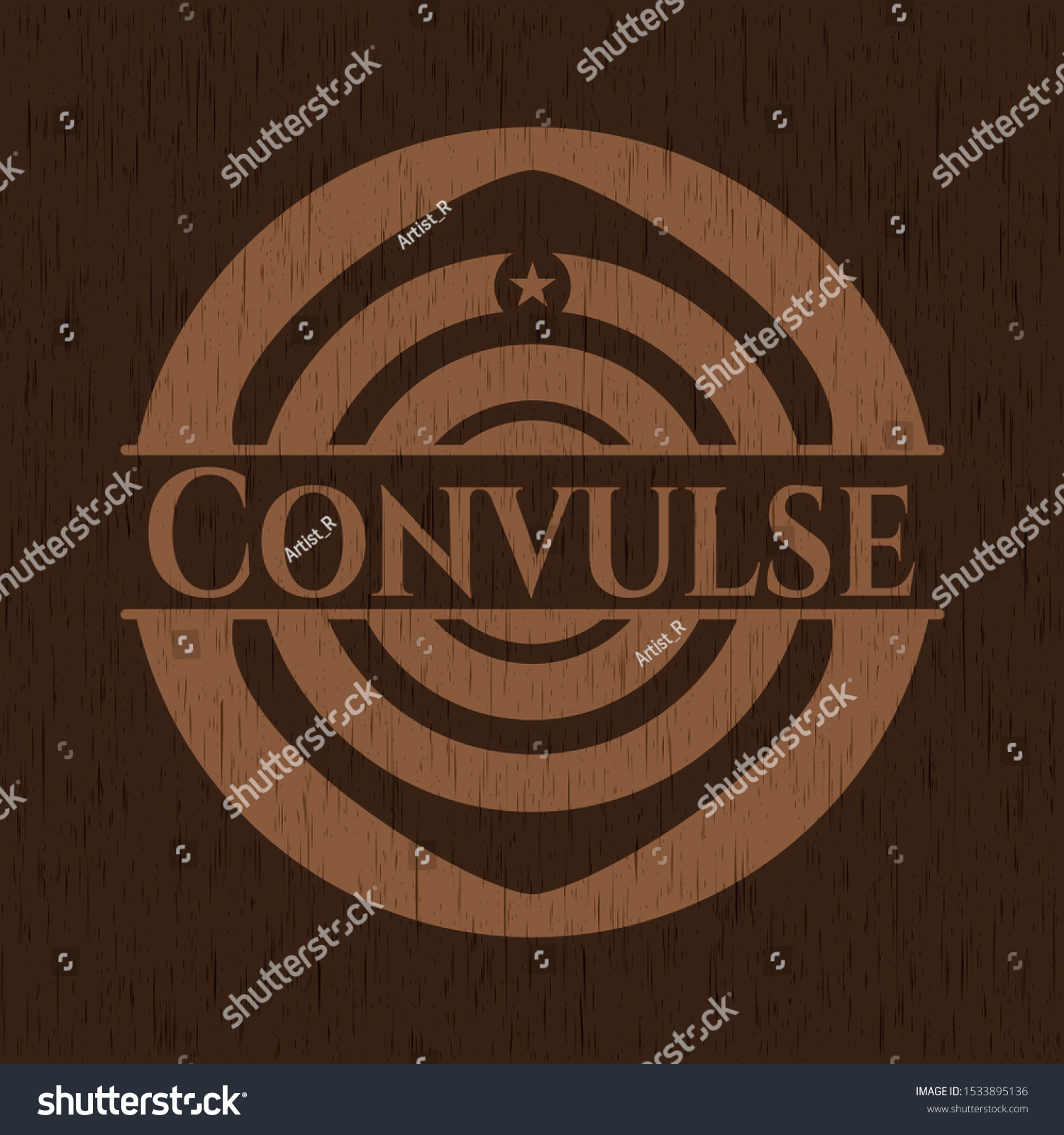Convulse Wood Emblem Vector Illustration Stock Vector (Royalty Free ...