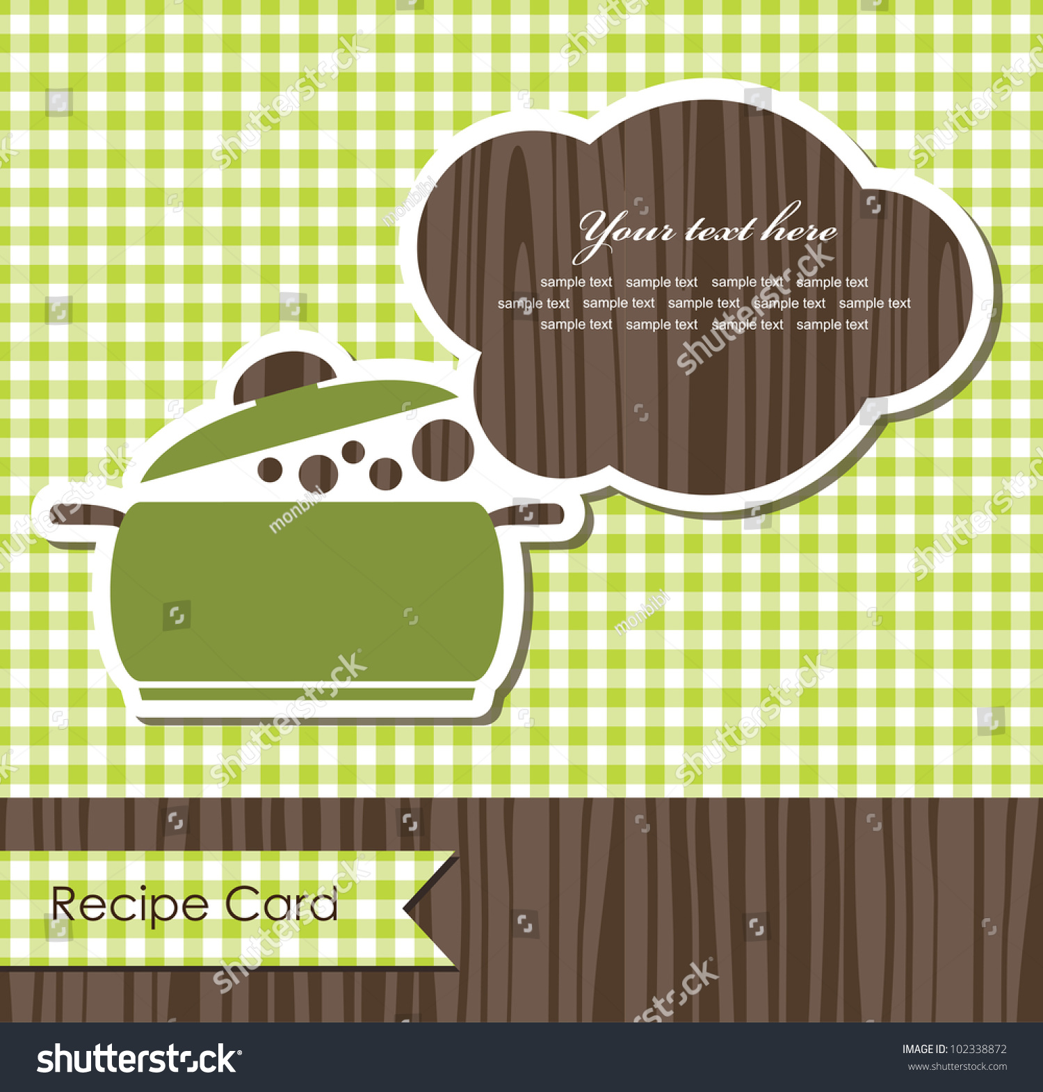 Cookery Card Vector Illustration Stock Vector (Royalty Free) 102338872 ...