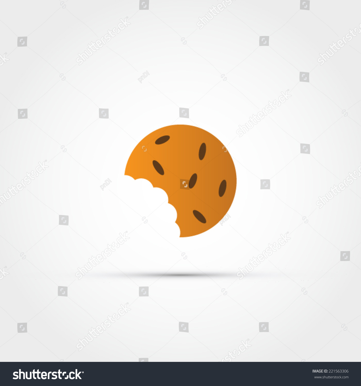 Cookie Bite Icon Stock Vector (Royalty Free) 221563306
