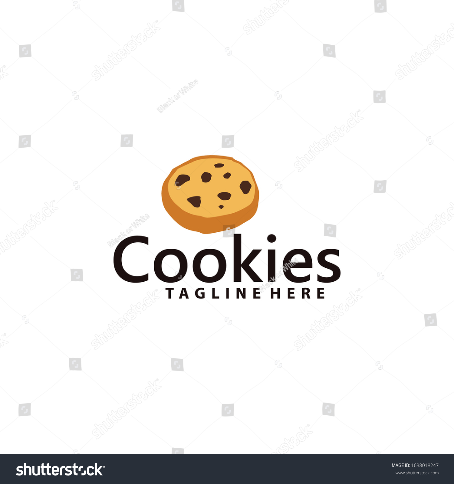 Cookies Logo Design Vector Template Stock Vector (Royalty Free) 1638018247