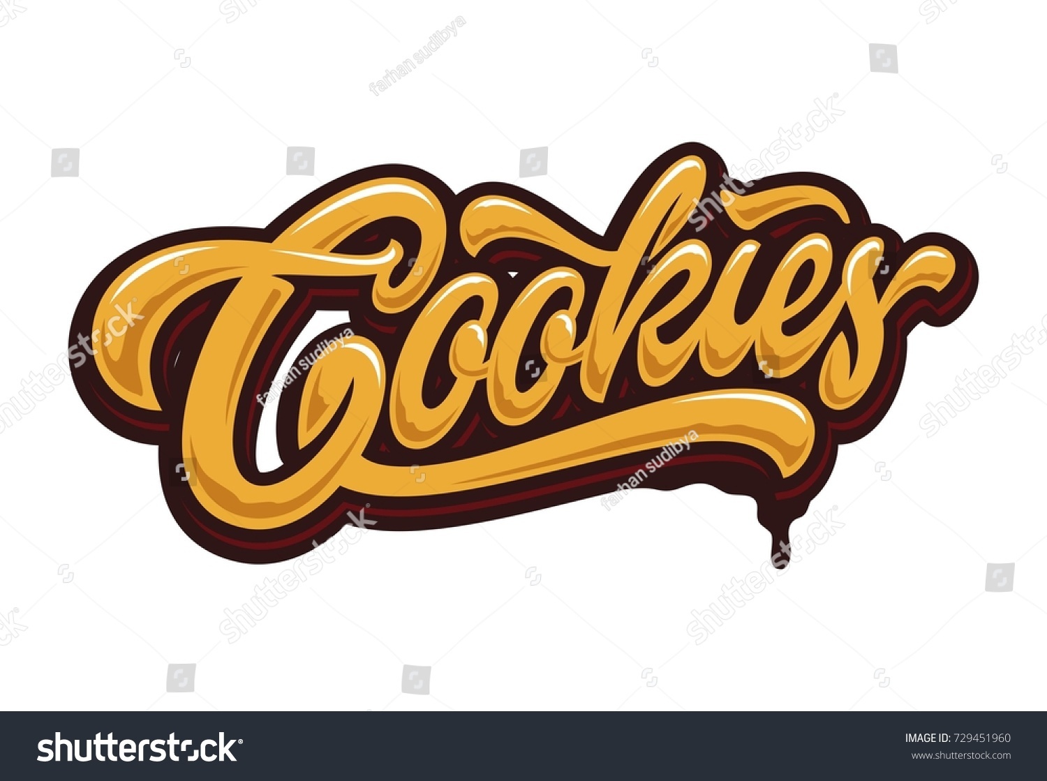 Cookies Typography Stock Vector (Royalty Free) 729451960