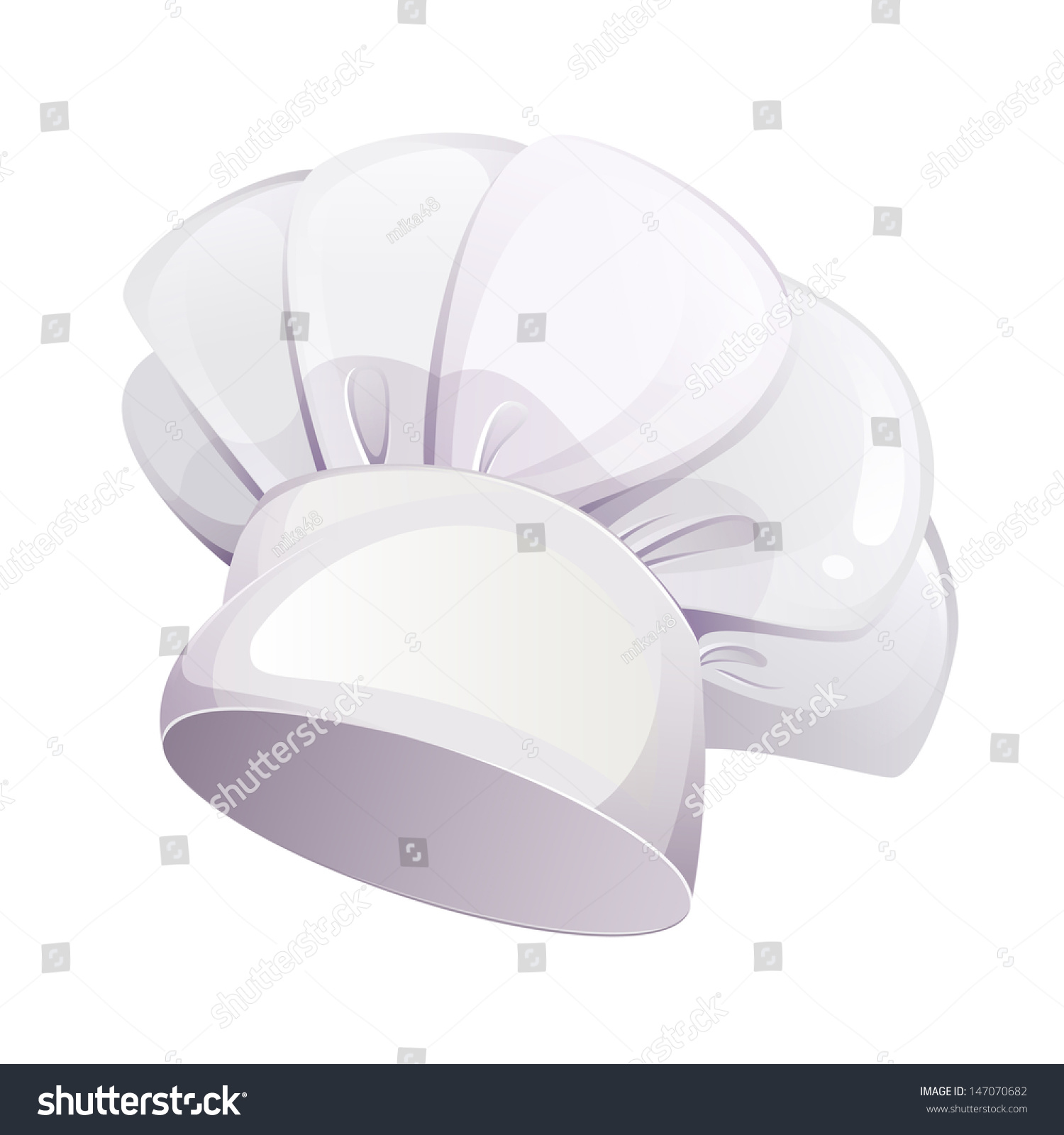 Cooking Cap Isolated On White Background Stock Vector (Royalty Free ...