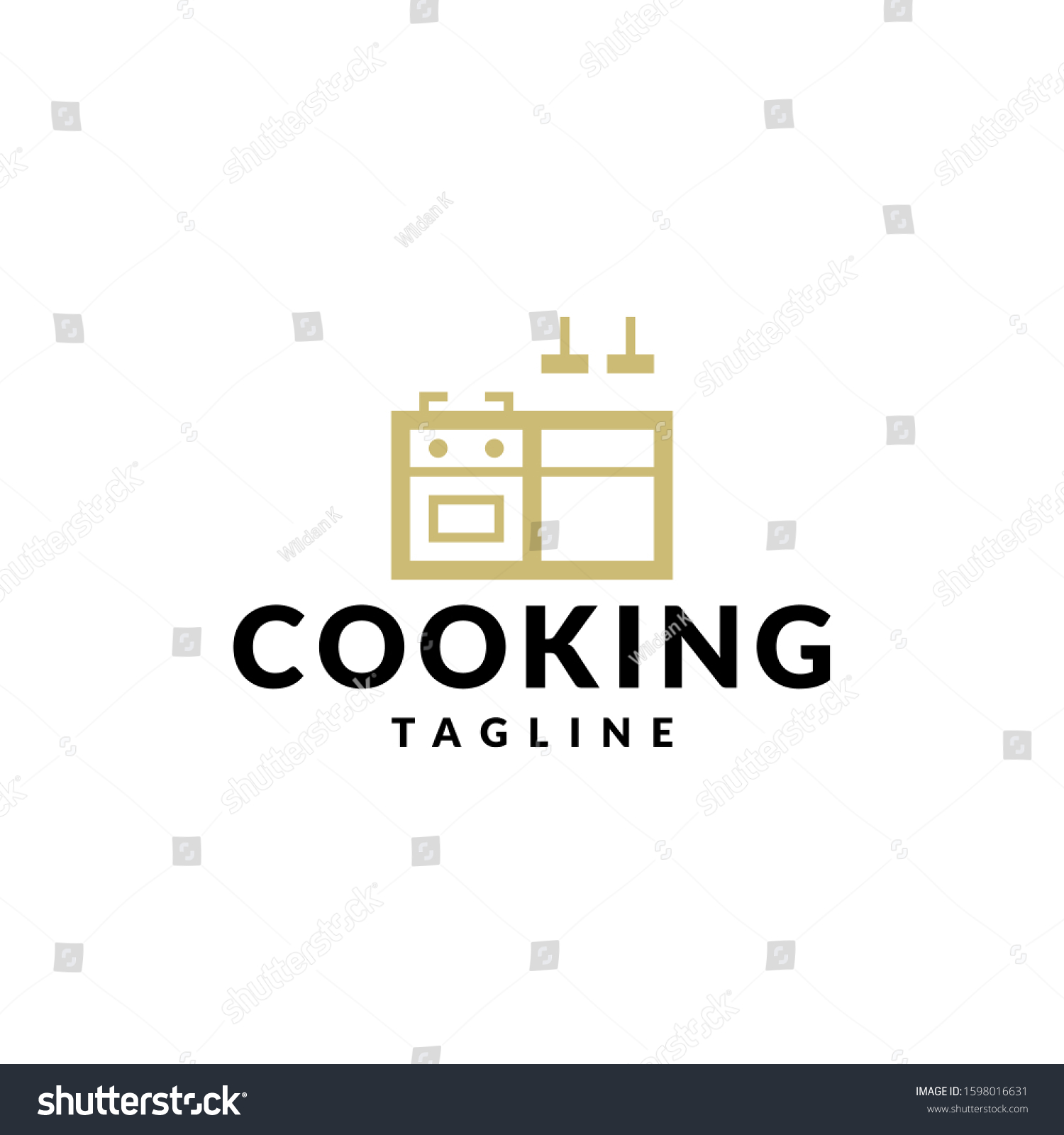 Cooking Kitchen Design Logo Template Stock Vector (Royalty Free) 1598016631