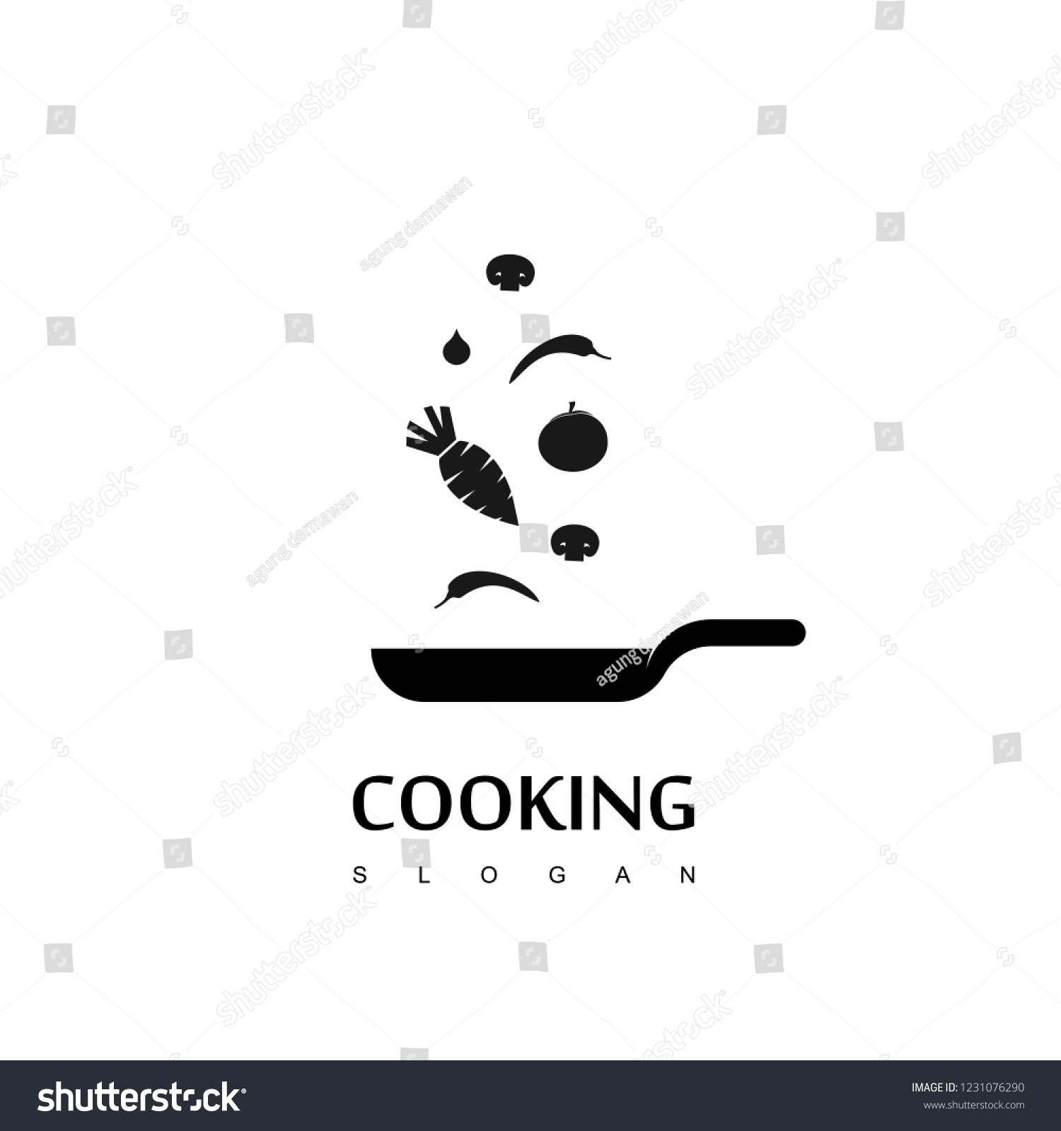 Cooking Logo Design Vector Stock Vector (Royalty Free) 1231076290 ...