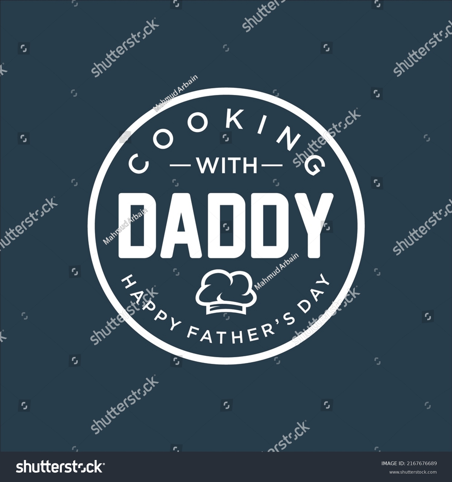 Cooking Daddy Vector Template Stock Vector (Royalty Free) 2167676689 ...