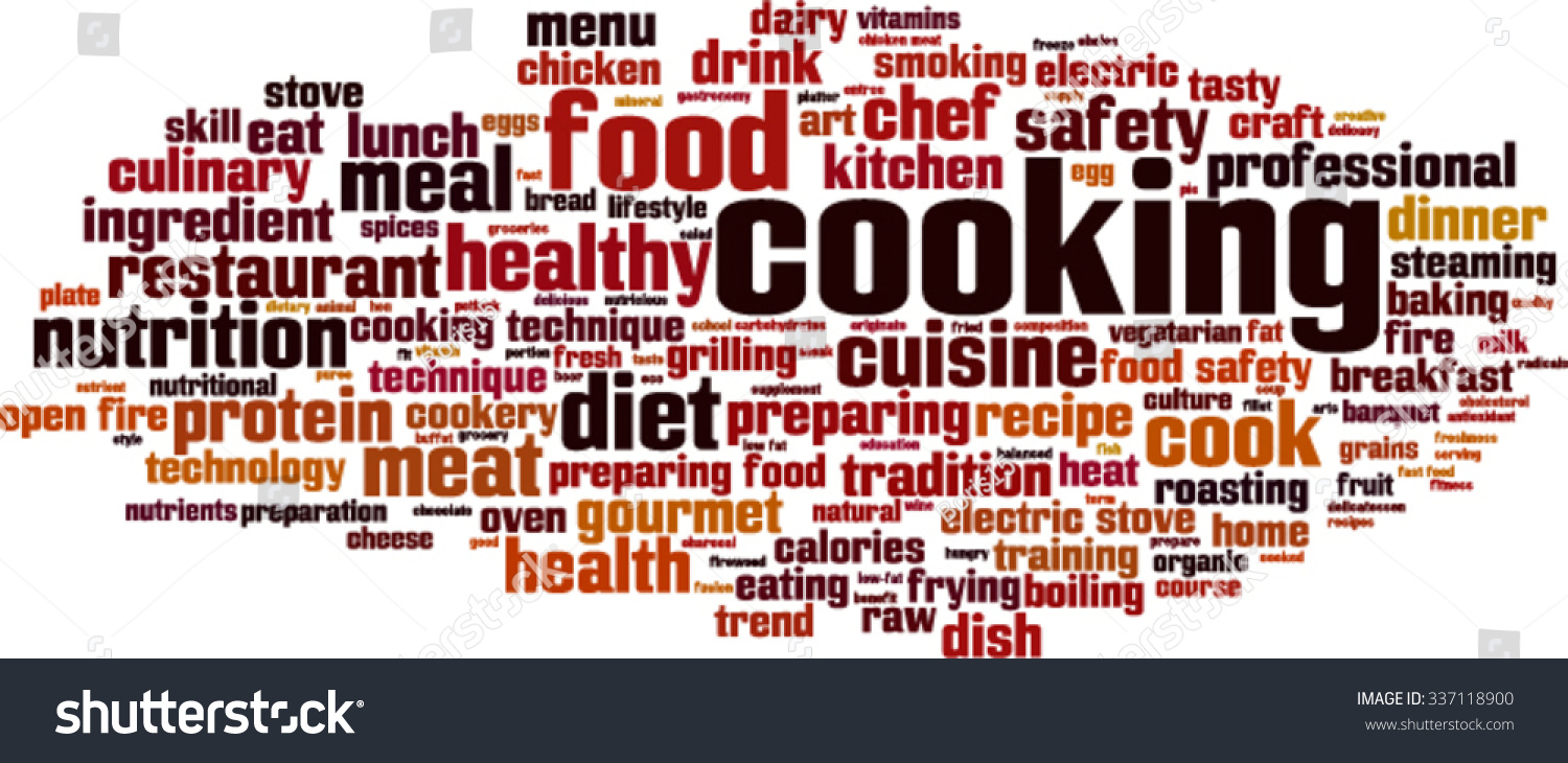 Cooking Word Cloud Concept Vector Illustration Stock Vector (Royalty ...