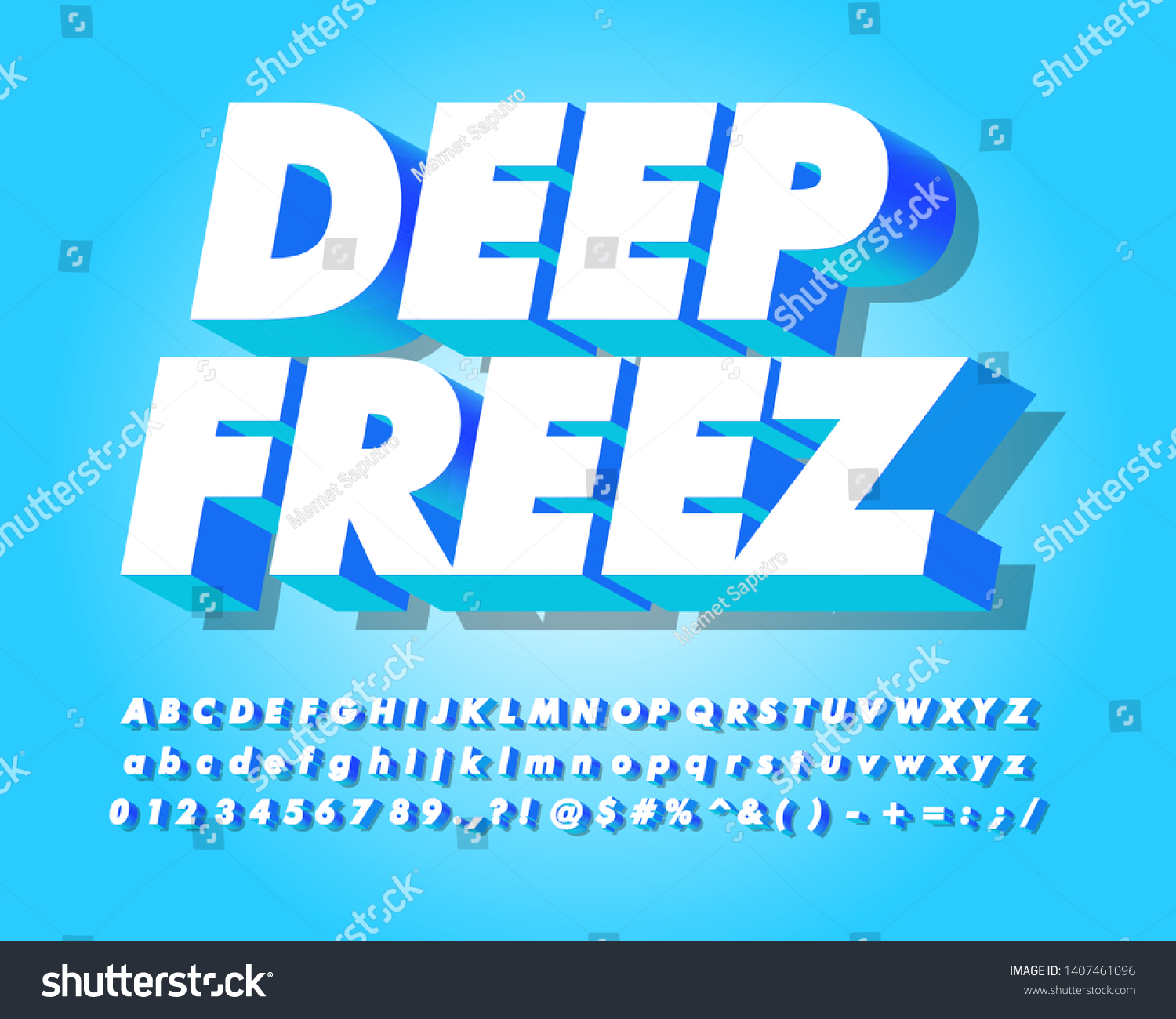 Cool Bold Font Effect Ice Theme Stock Vector (Royalty Free) 1407461096