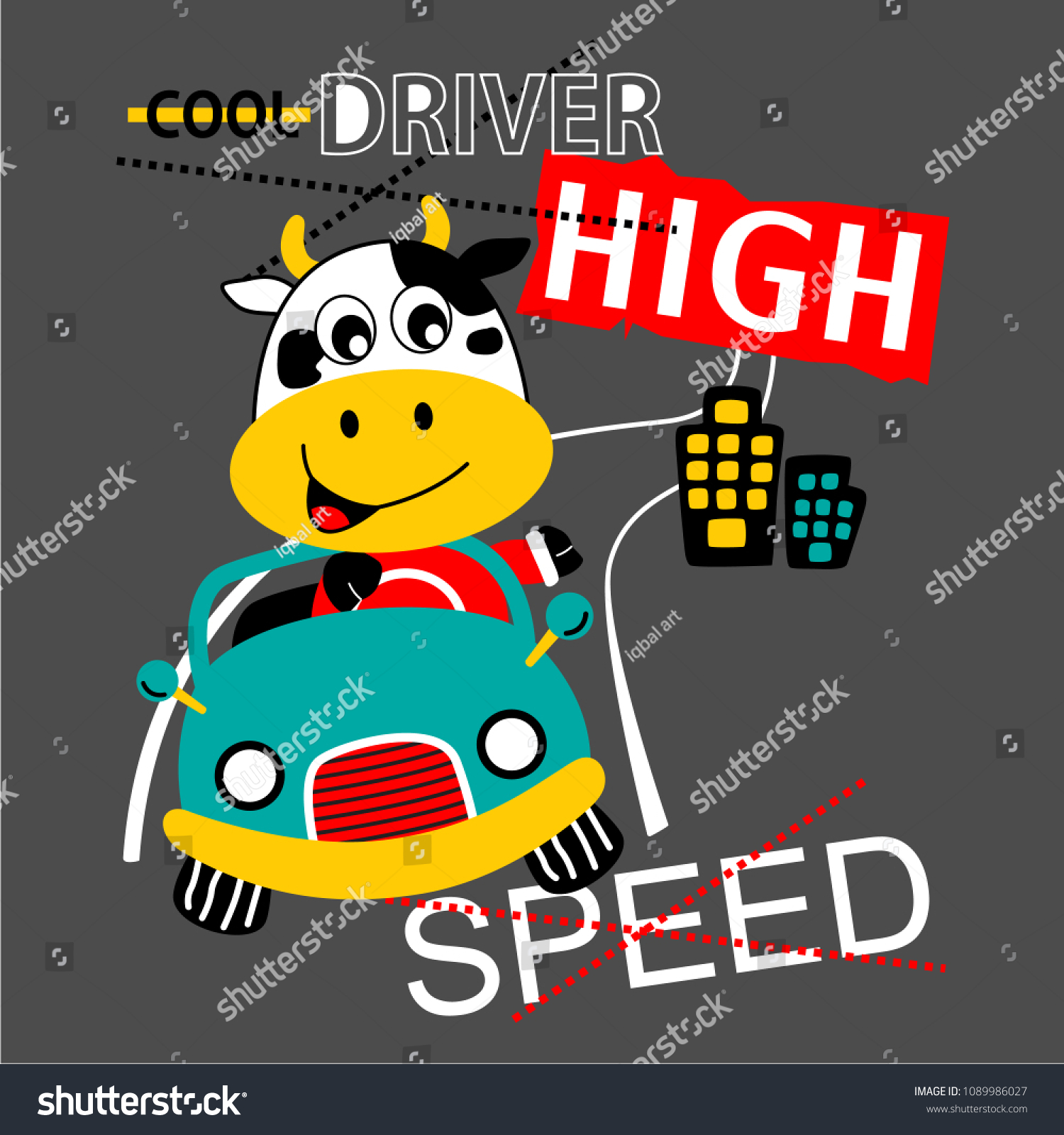 Cool Driver Design Vector Illustration Stock Vector (Royalty Free ...