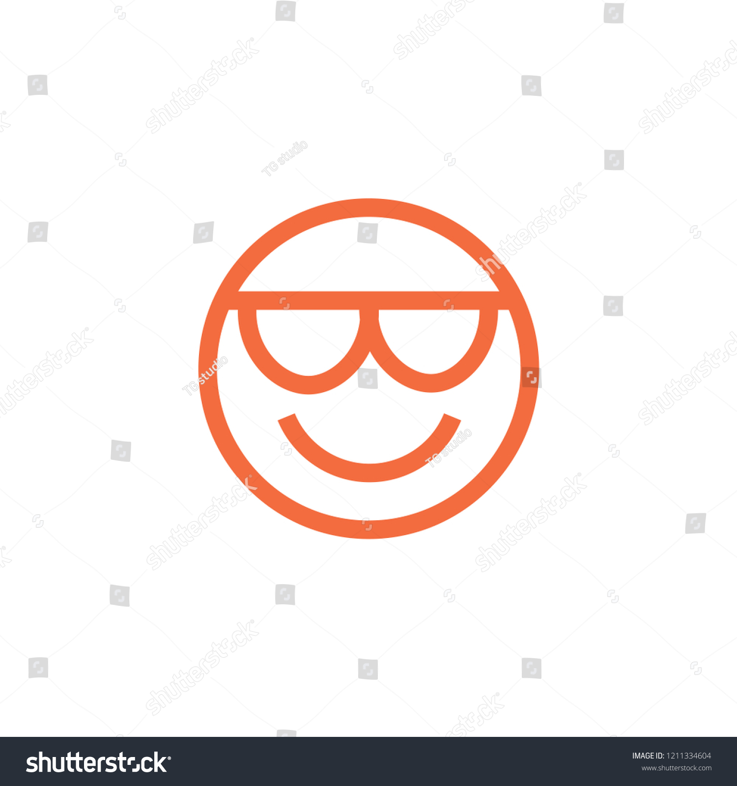 Cool Face Icon Stock Vector (Royalty Free) 1211334604 | Shutterstock