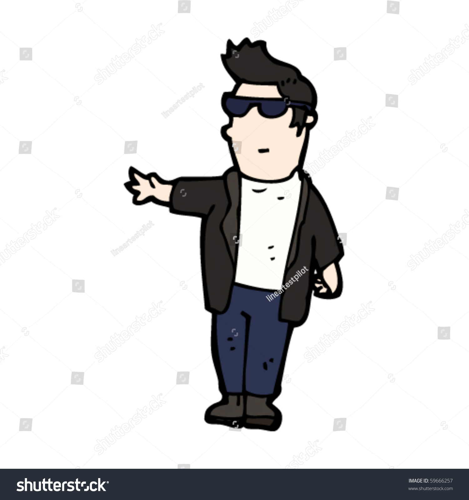 Cool Guy Cartoon Stock Vector (Royalty Free) 59666257