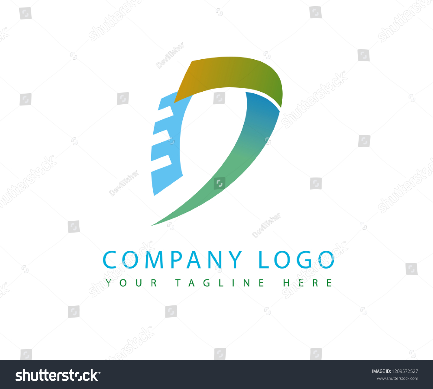 Cool Letter D Logo Vector Template Stock Vector (Royalty Free ...