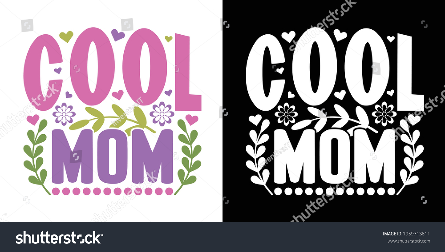 Cool Mom Printable Vector Illustration Stock Vector (Royalty Free ...