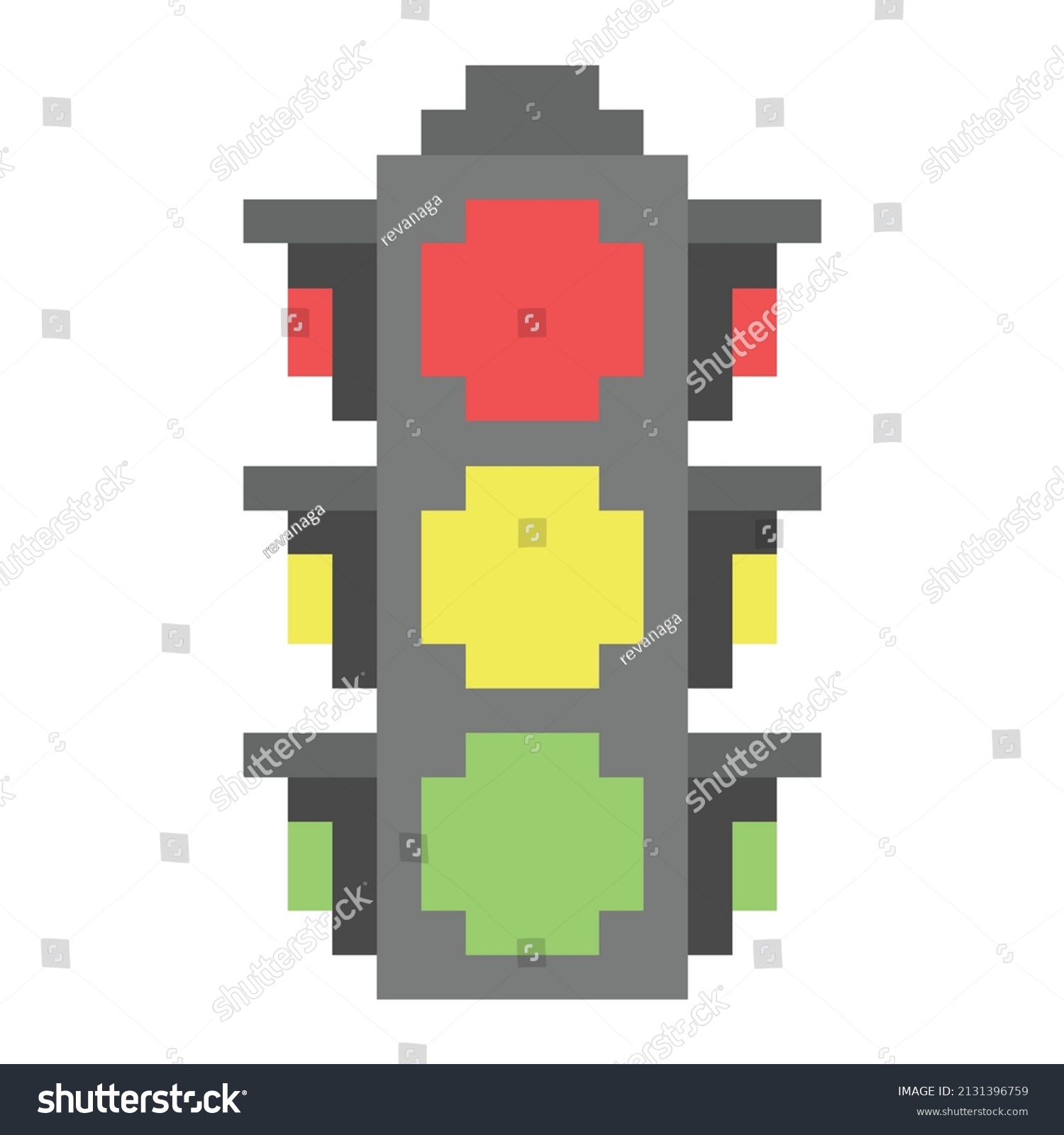 Cool Pixel Art Traffic Light Stock Vector (Royalty Free) 2131396759 ...
